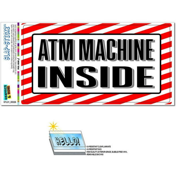 ATM Machine Inside Business Store Sign Automotive Car Window Locker ...