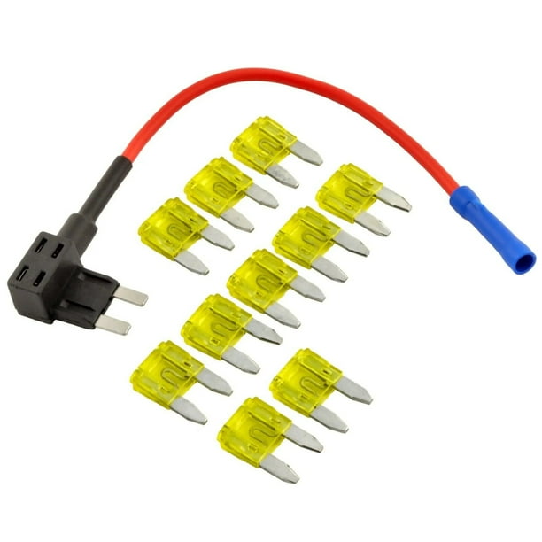 ATM Mini Blade Style Fuses with Fuse Holder Tap for Automotive Car ...