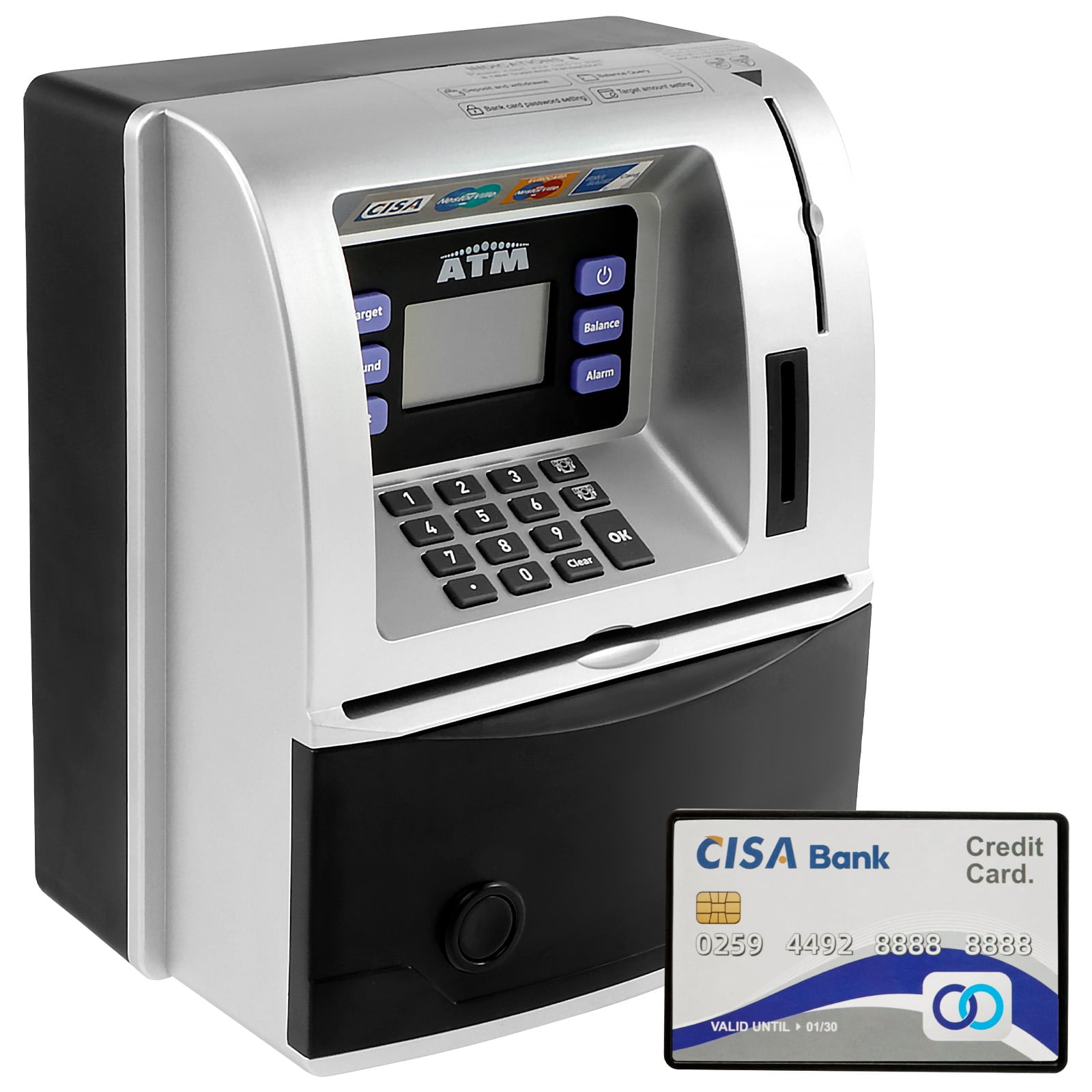 ATM Piggy Bank For Kids – Digital Electronic Money Bank With Password Protection, Auto Bill ...