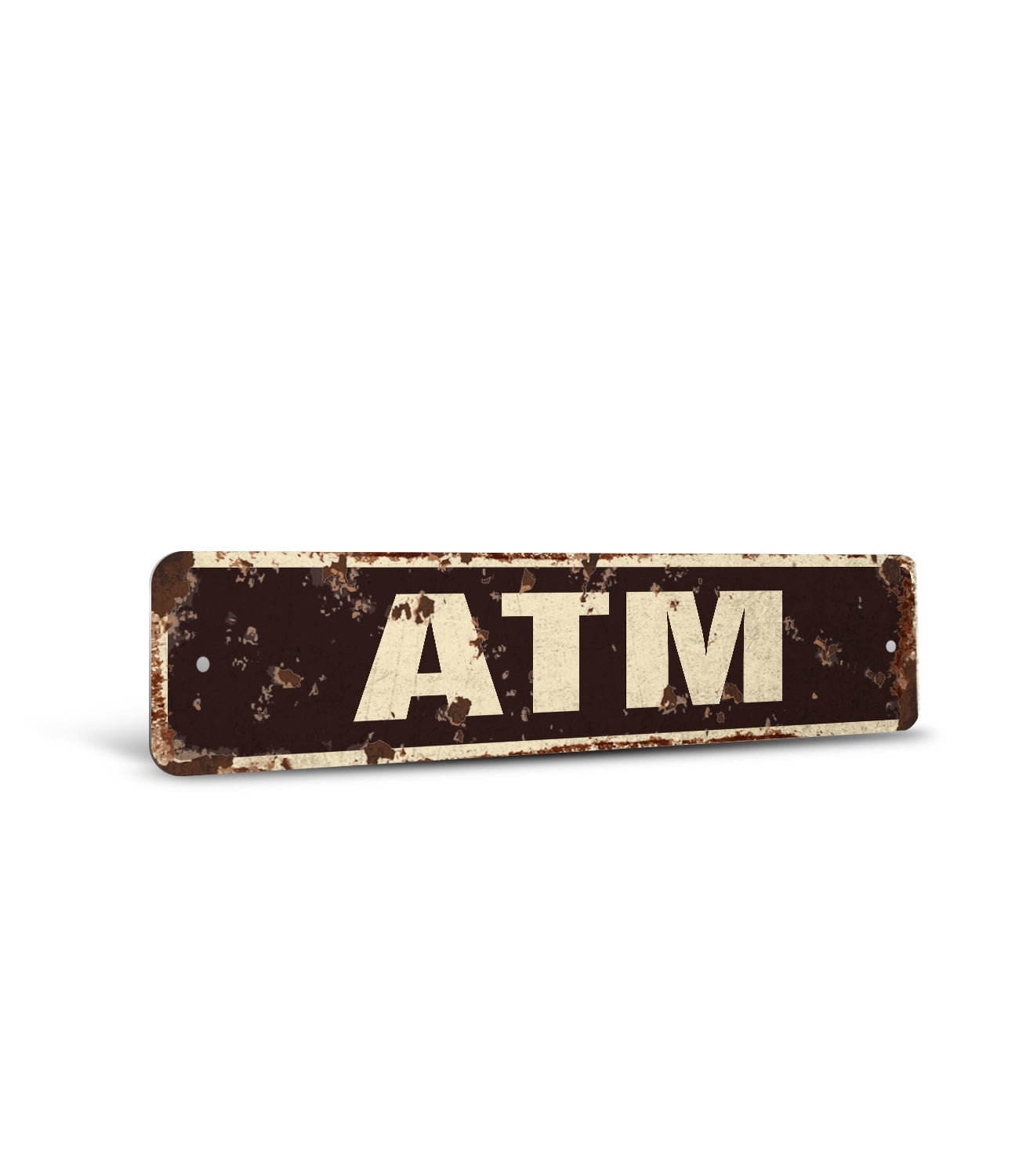 ATM Vintage Style Rustic Street Sign – Bank Feature Money Cash Deposit ...