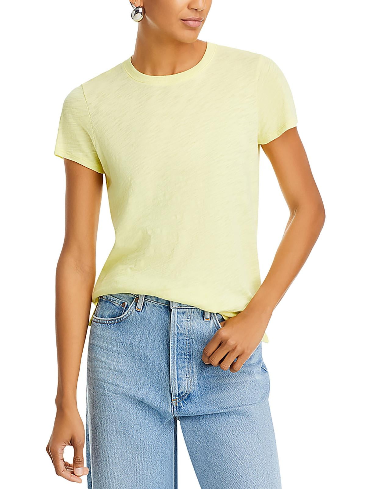 ATM Womens Schoolboy Slub Crew Neck T-Shirt - Walmart.com