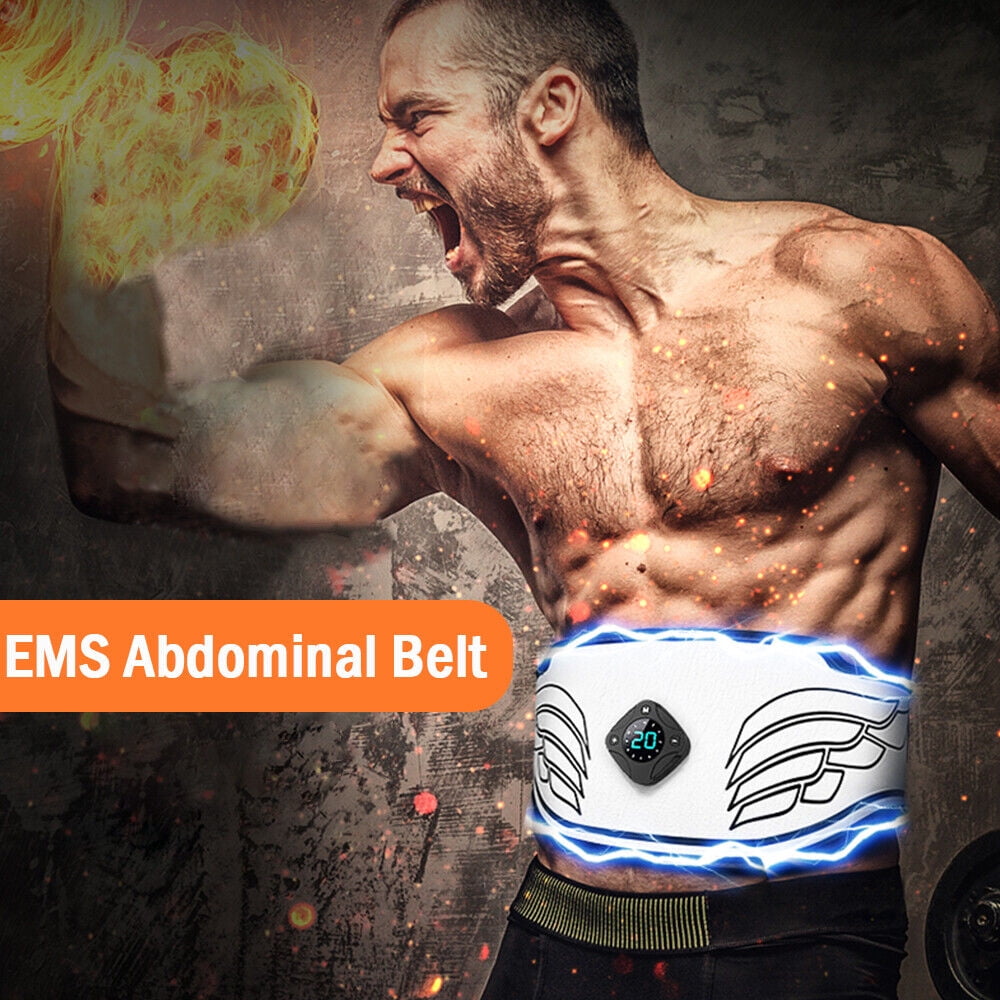 ATMOKO EMS Abdominal Belt Abs Stimulator Muscle Abdominal Toner Trainer ...