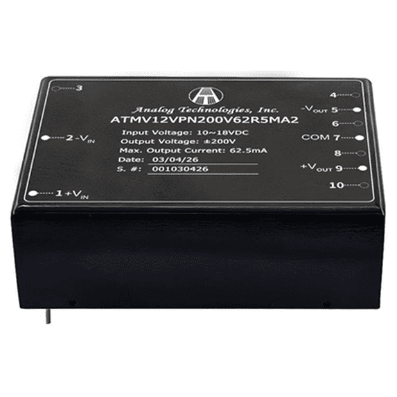 ATMV12VPN200V62R5MA2 – 12-24V to 200V Isolated DC-DC Power Module, 12 ...