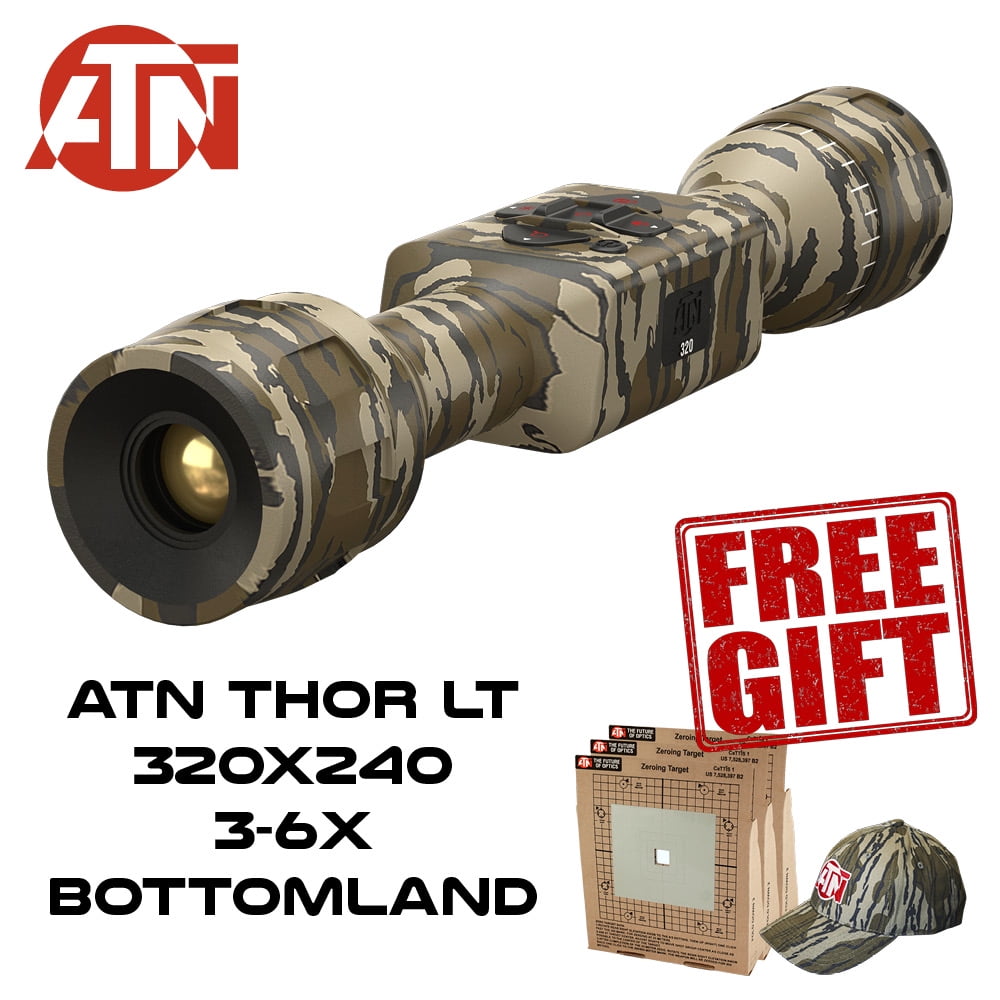 ATN Thor-LT 320 Thermal Rifle Scope, 3-6x30mm, 30mm Tube, Mossy Oak ...