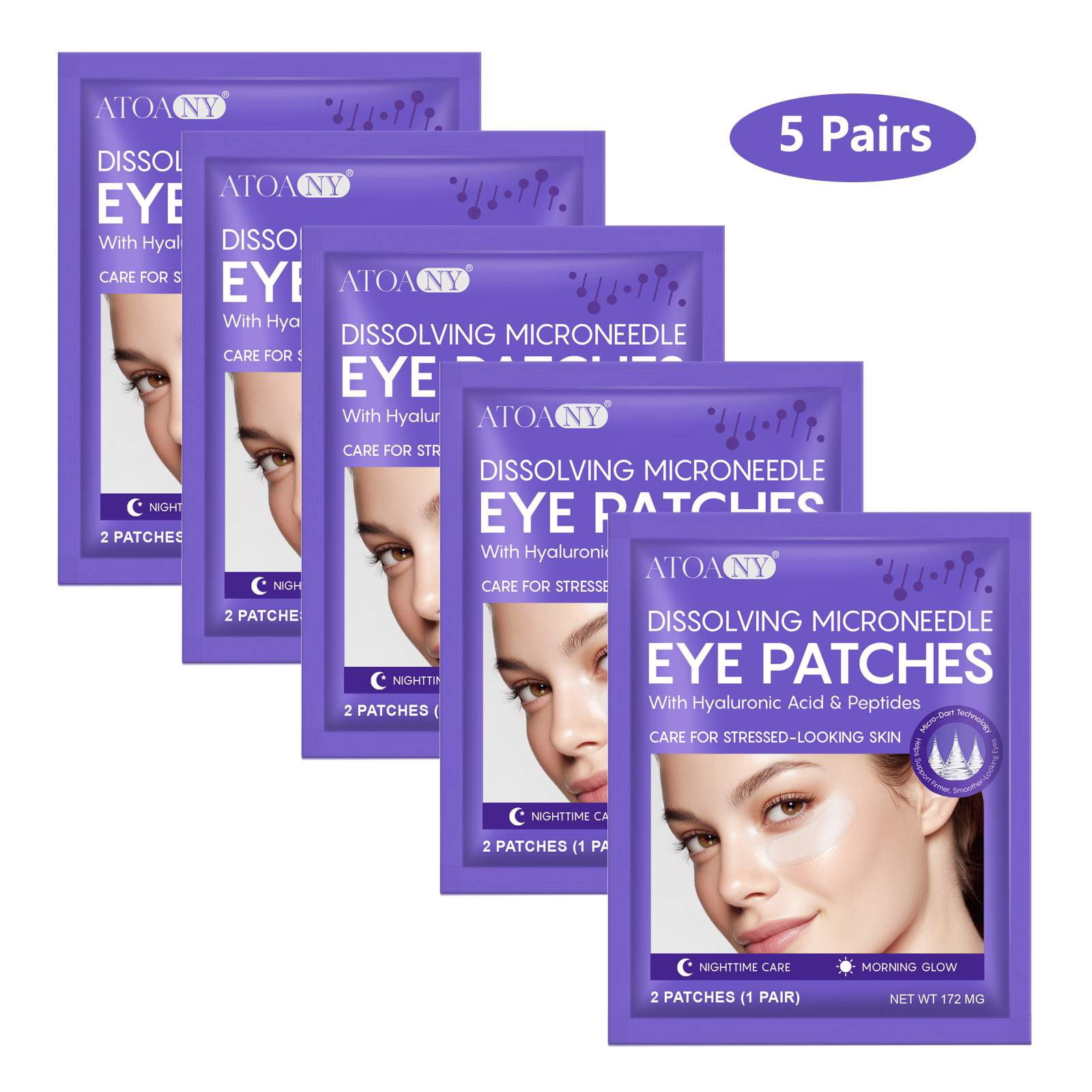 ATOANY Micro-Dart Eye Patches with Hyaluronic Acid & Peptides ...