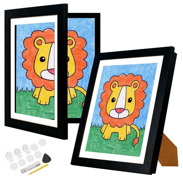 "ATOBART Children's Art Frames, 8.5x11"" Front Opening, Picture Storage ...