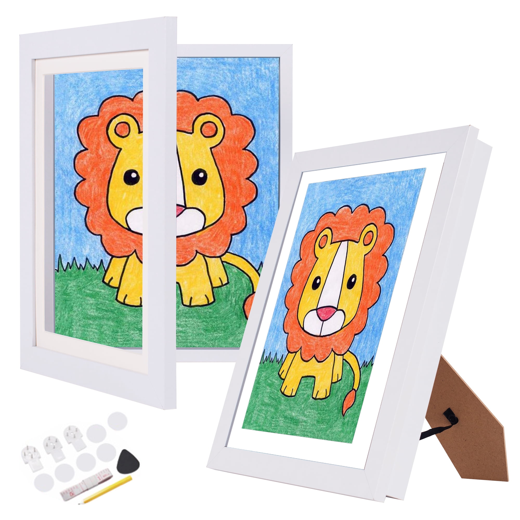 "ATOBART Magnetic Children's Drawing Photo Frames, 8.5x11"" Front ...