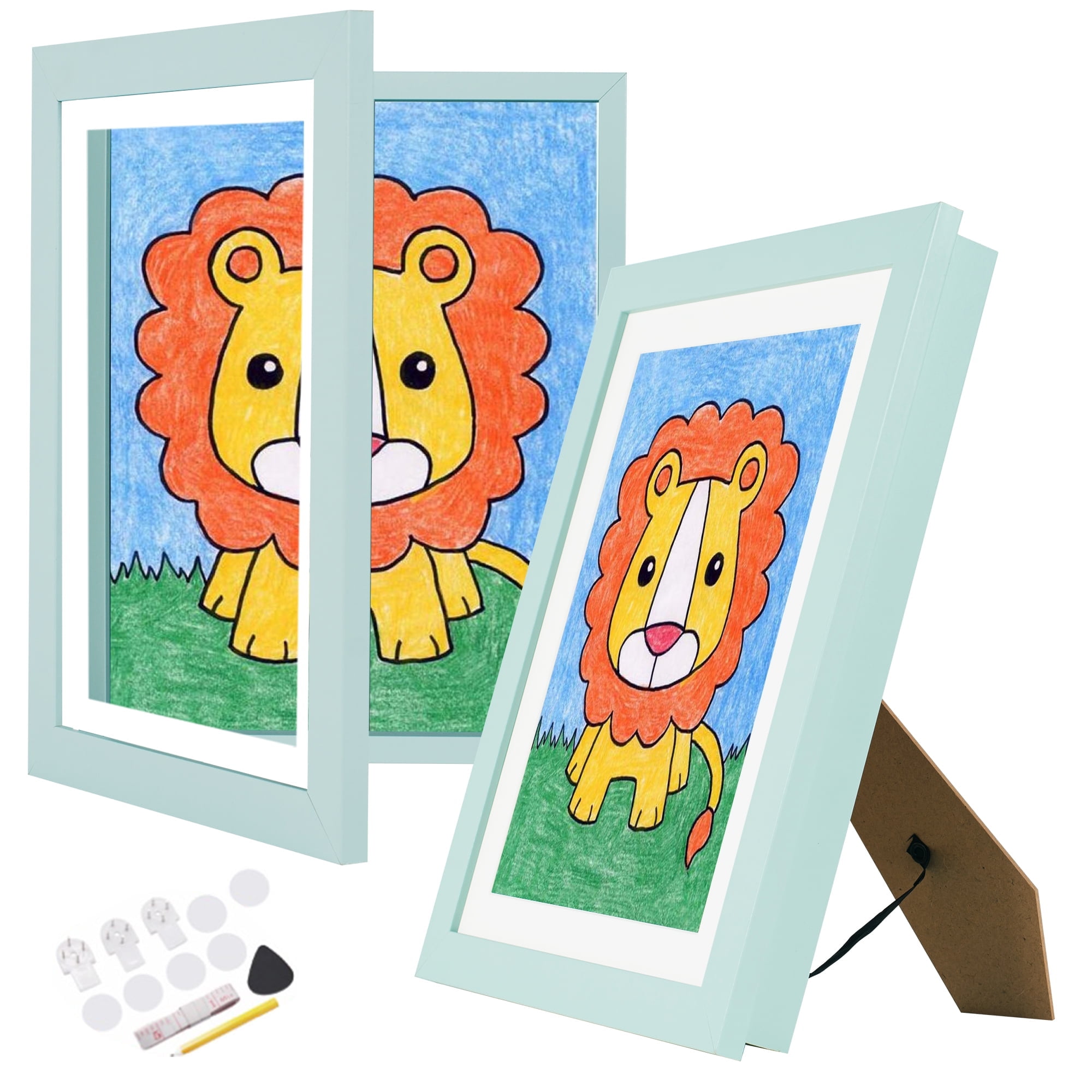 "ATOBART Children's Magnetic Acrylic Art Frames, 8.5×11"" Front Opening ...