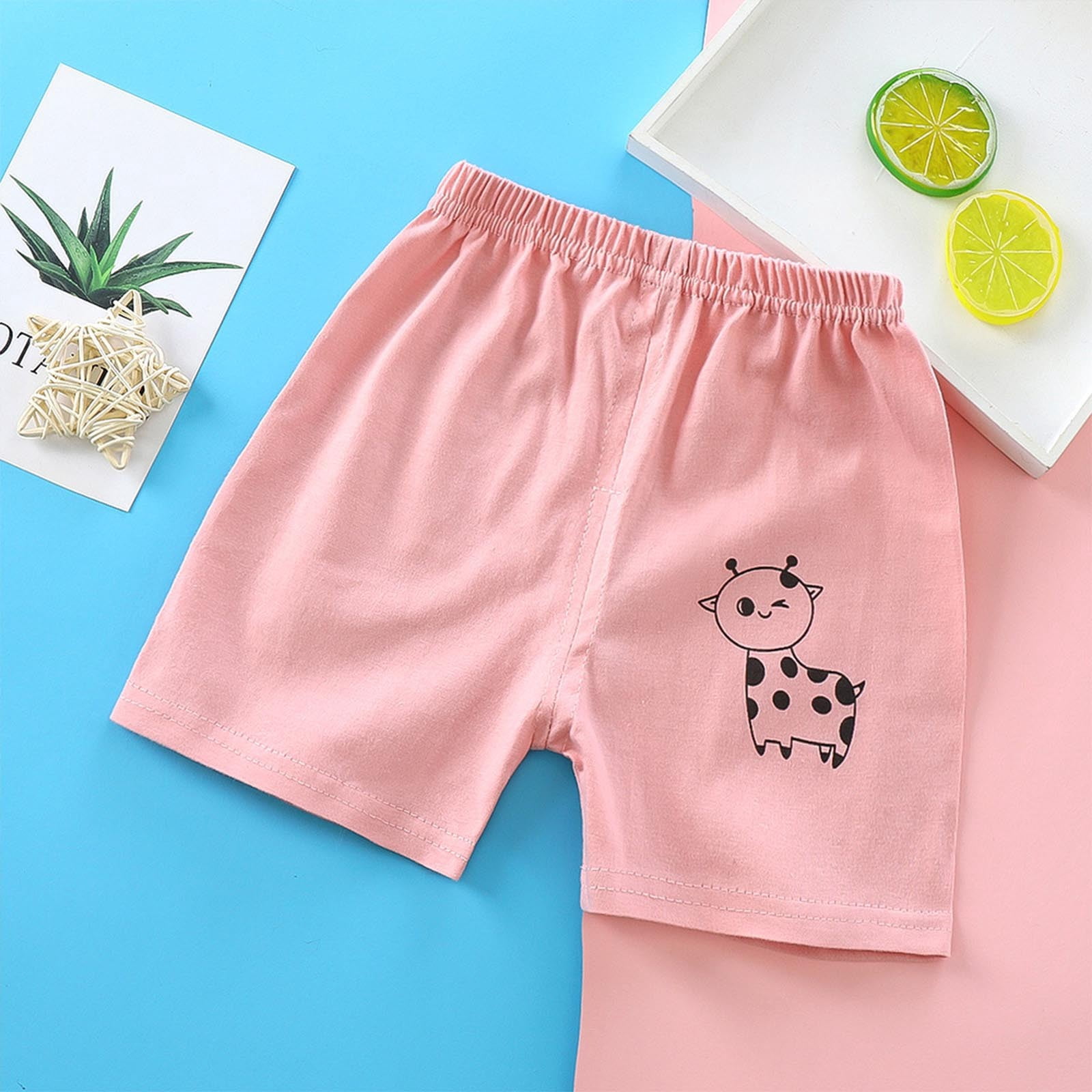 ATOGUTA 0-6 Years Girls' Athletic Shorts Kids Summer Elastic Waist Wide ...