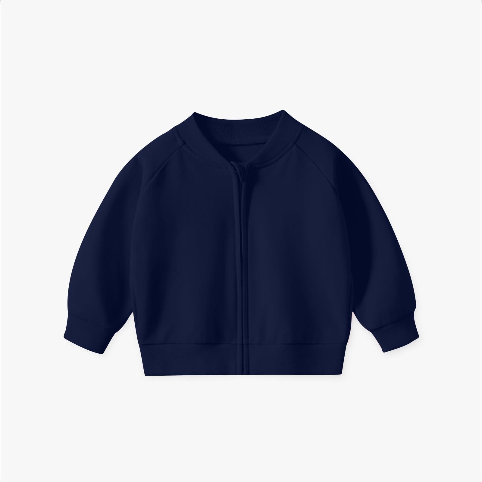 ATOGUTA 1-7 Years Kids Baseball Jackets Boys and Girls Fall Coat Zipper ...