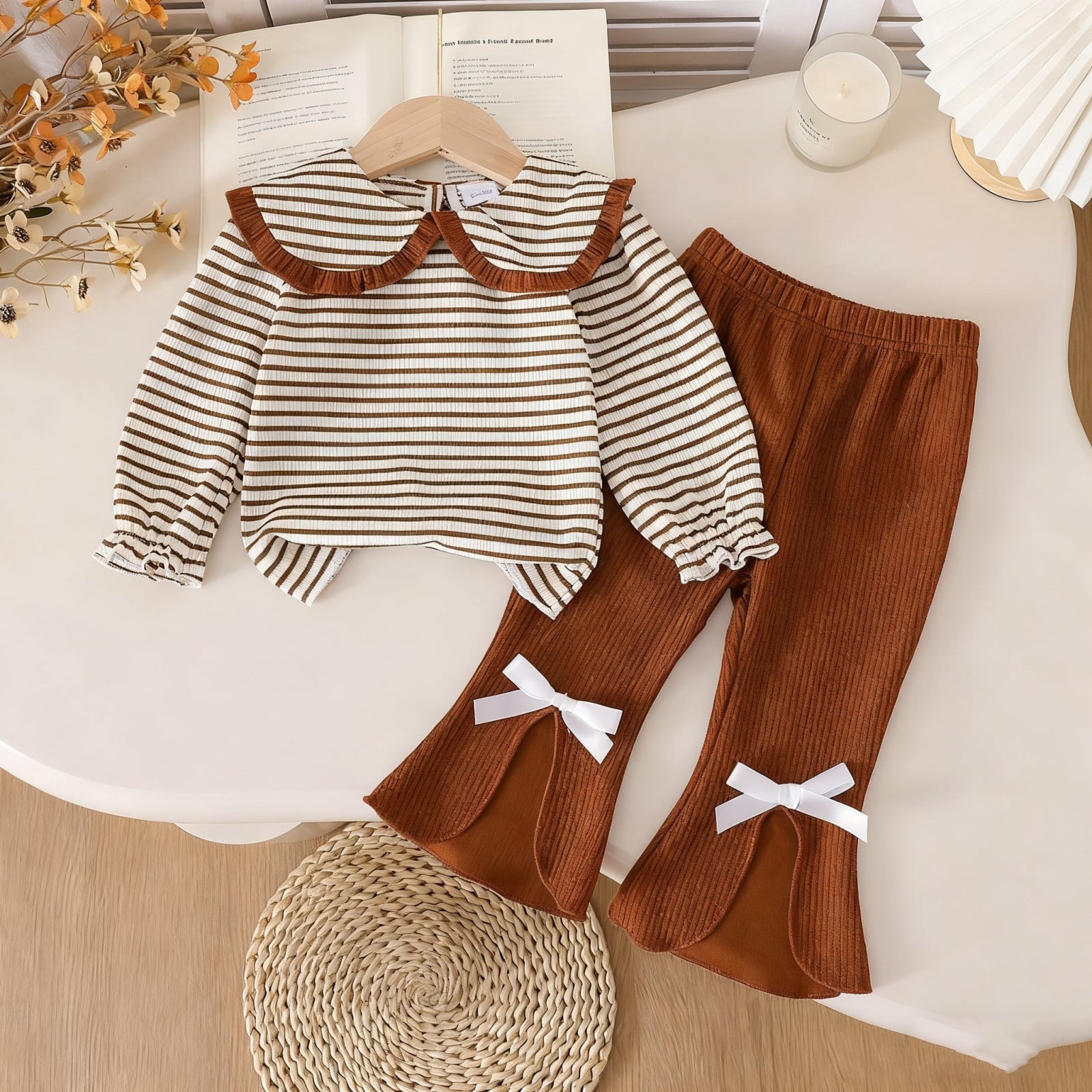 ATOGUTA 2 Piece Outfits Girls Pant Sets Comfy Warm Clothes Outfits Fall ...