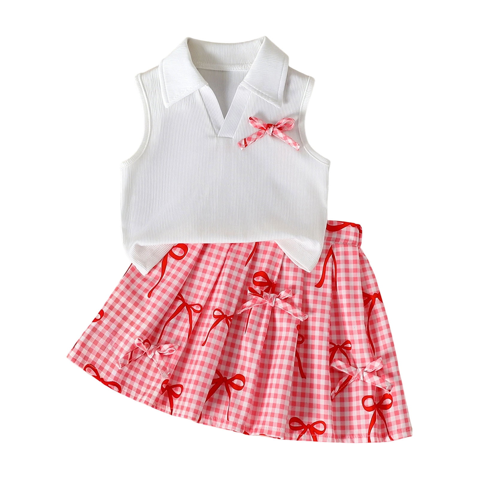 ATOGUTA 2 Piece Skirt Sets for Girls Sleeveless Tank Tops and Skirt Set ...
