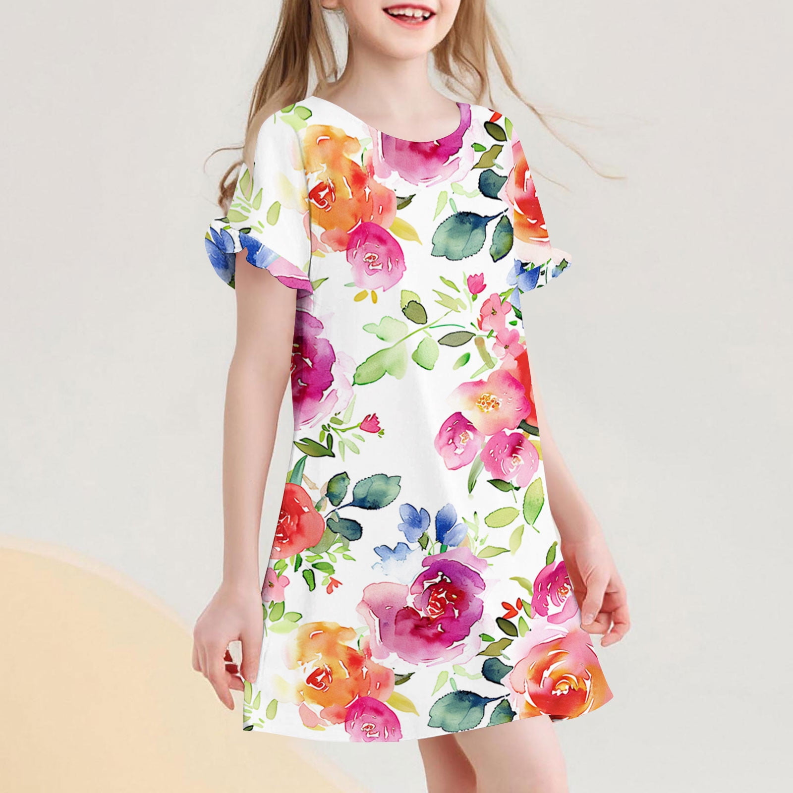 ATOGUTA 3-12 Years Girls Nightgown Pajamas Dress Nightgowns Tshirts ...