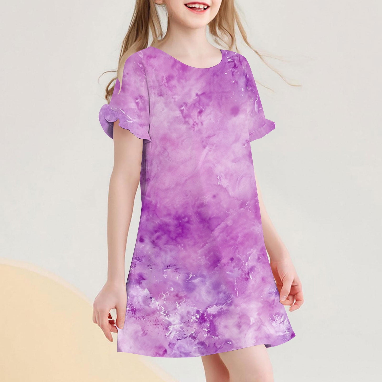 ATOGUTA 3-12 Years Girls Princess Nightgowns Princess Nightdress Short ...