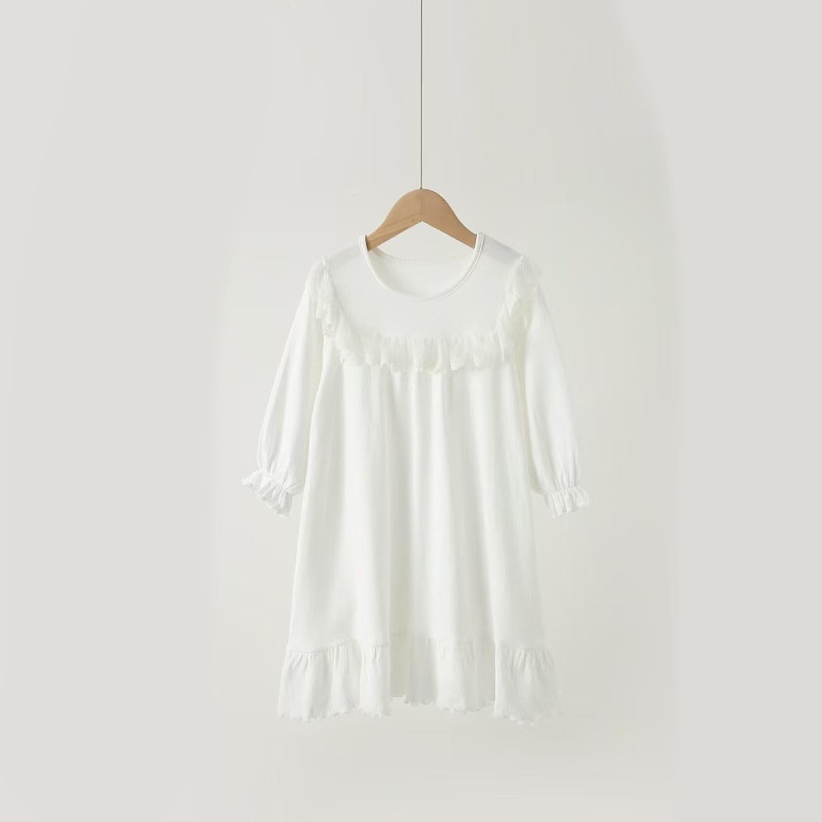 ATOGUTA 3-15 Years Big Girls Night Dresses Soft Nightgown Night Dress ...