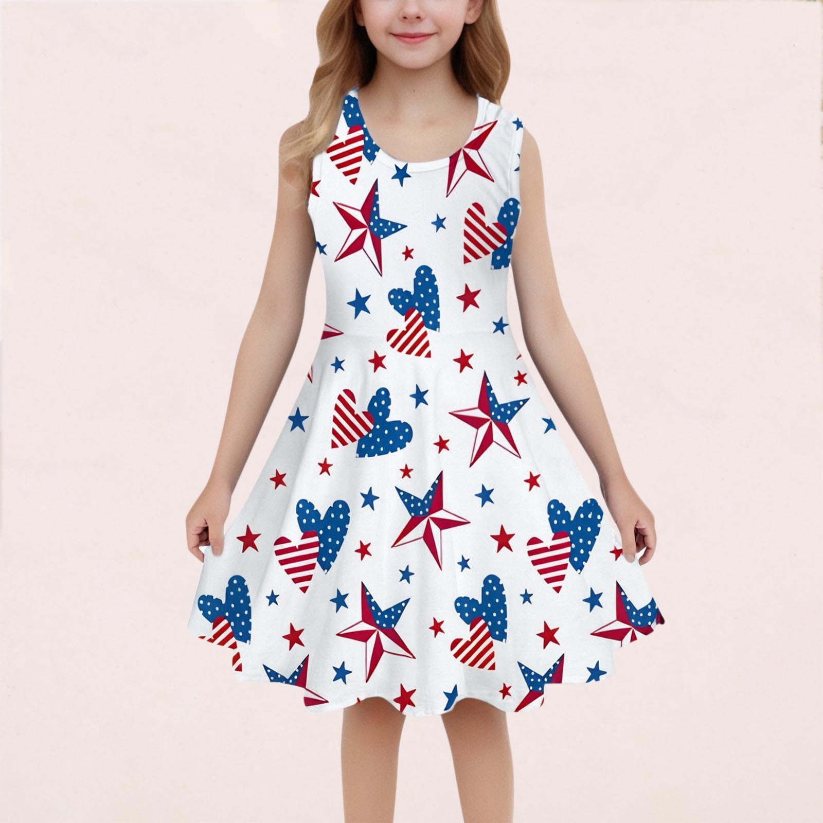 ATOGUTA 4-13 Years Girls Fourth Of July Dress Independence Day Dresses ...