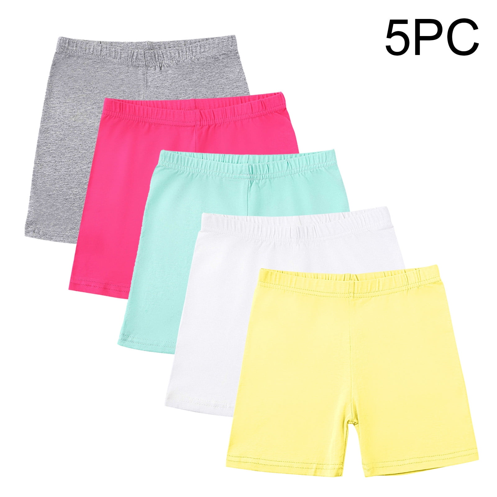 ATOGUTA 5-14 Years 5 Pack Girls Shorts Teen Biker Cartwheel Multi-Color ...