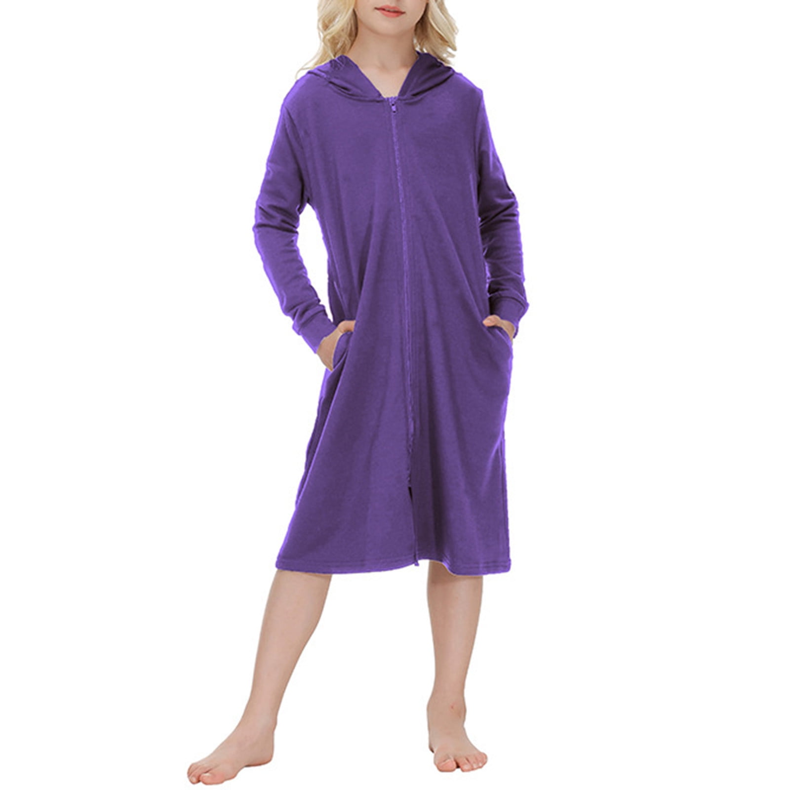 ATOGUTA 5-14 Years Big Girls Night Dresses Soft Nightgown Night Dress ...