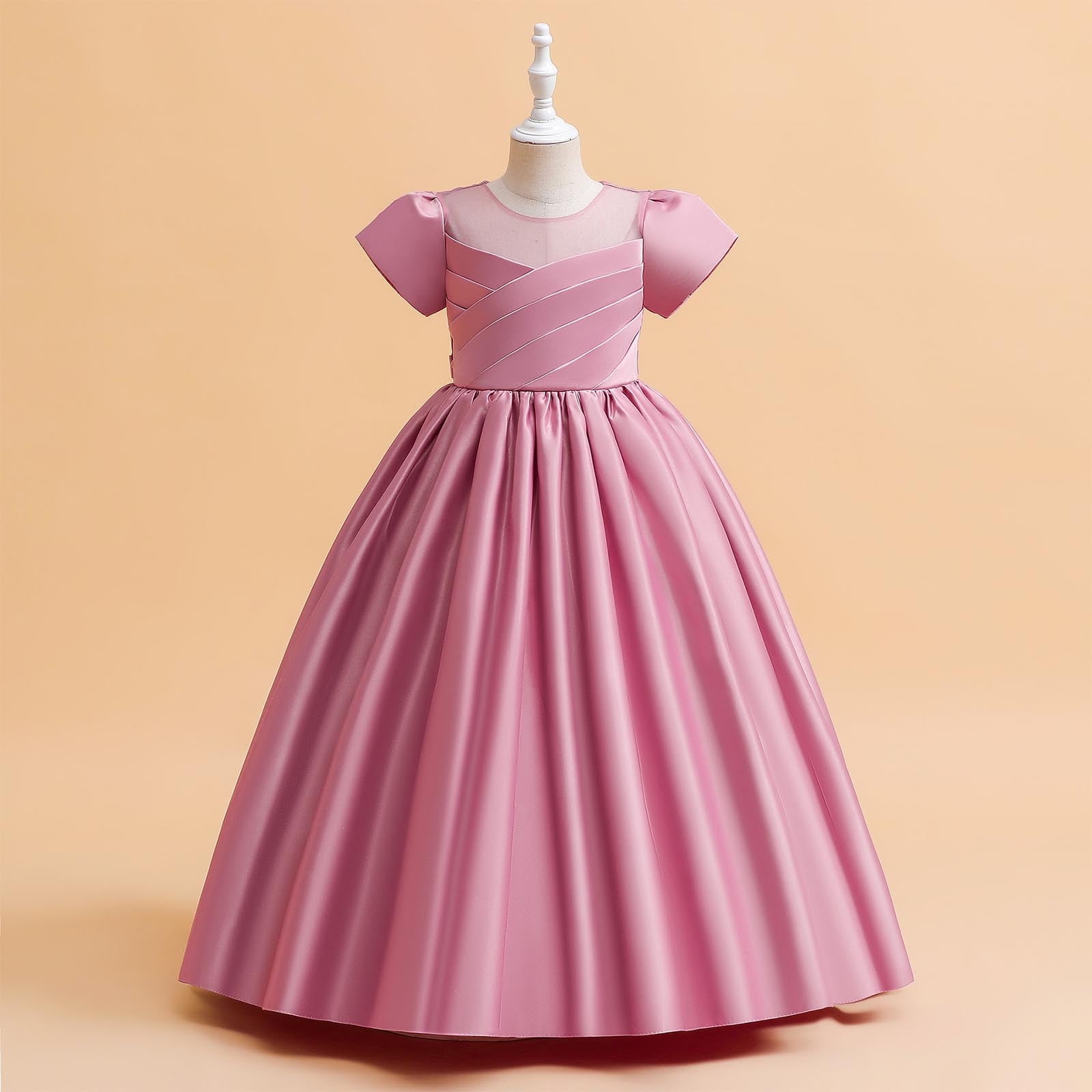 ATOGUTA 7-14 Years Girls' Special Occasion Dresses Satin Dresses ...