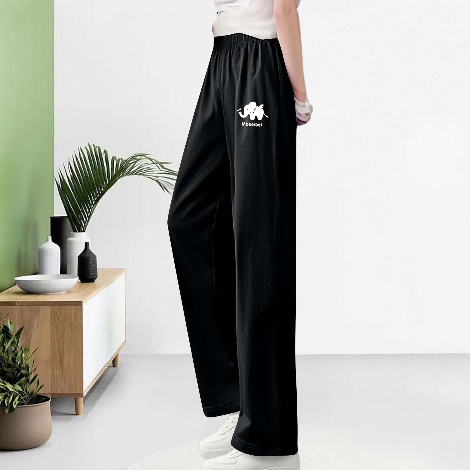ATOGUTA 7-16 Girls Pants Wide Leg Pants High Elastic Waist Casual Flowy ...