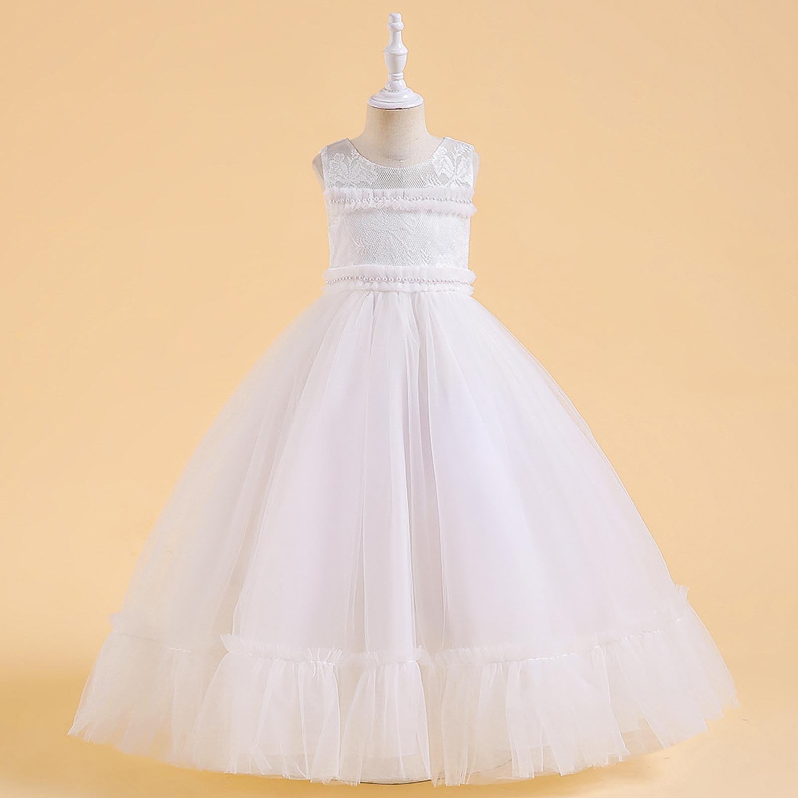 ATOGUTA 8-12 Years Pageant Dresses for Girls Tulle Princess Dress ...