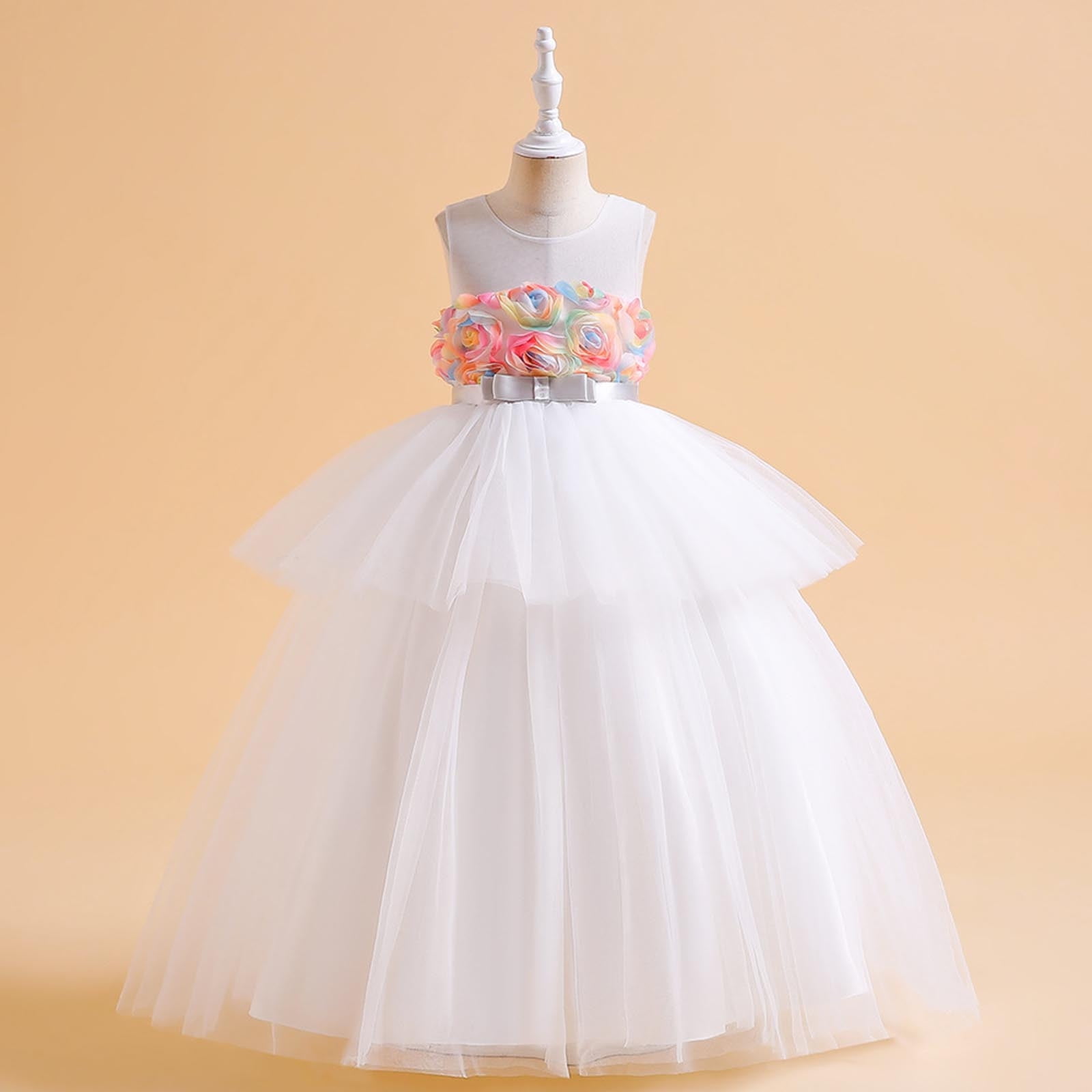 ATOGUTA 8-12 Years Pageant Dresses for Girls Tulle Princess Dress ...