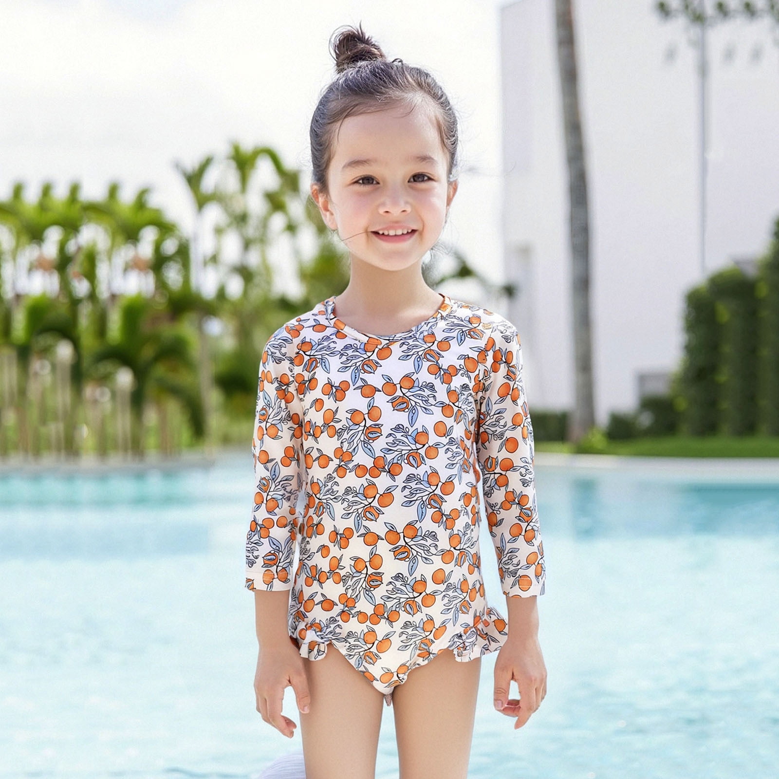 ATOGUTA Baby Girls Rash Guard Swimwear Kids Pool Beach Swimwear ...