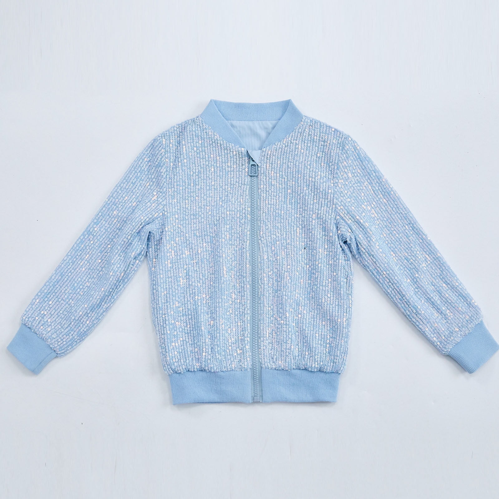 ATOGUTA Bomber Jacket Girls Kids Sequin Long Sleeved Casual Jacket ...