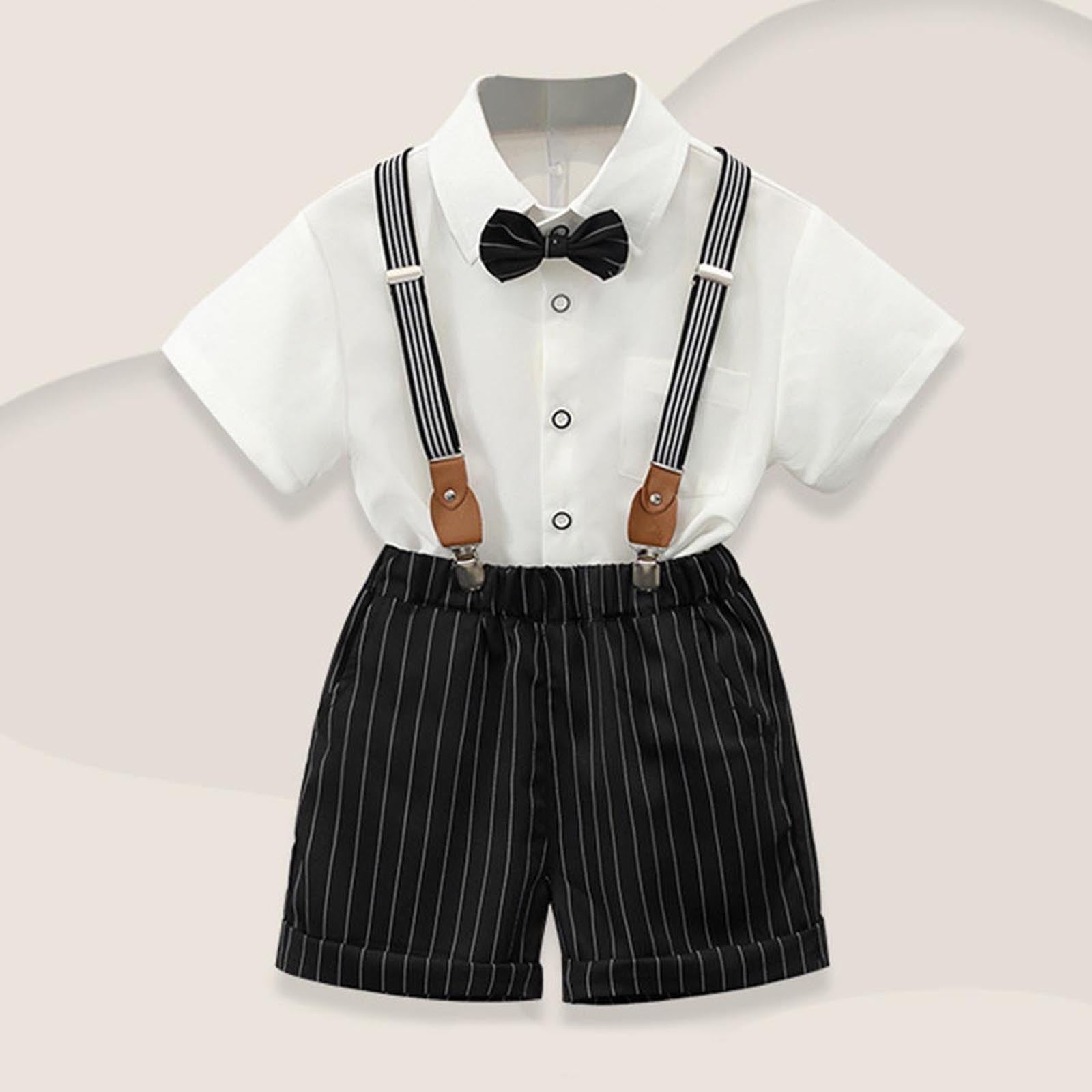 ATOGUTA Boy Birthday Outfit formal Gentleman Clothes Set Dress Shirt ...