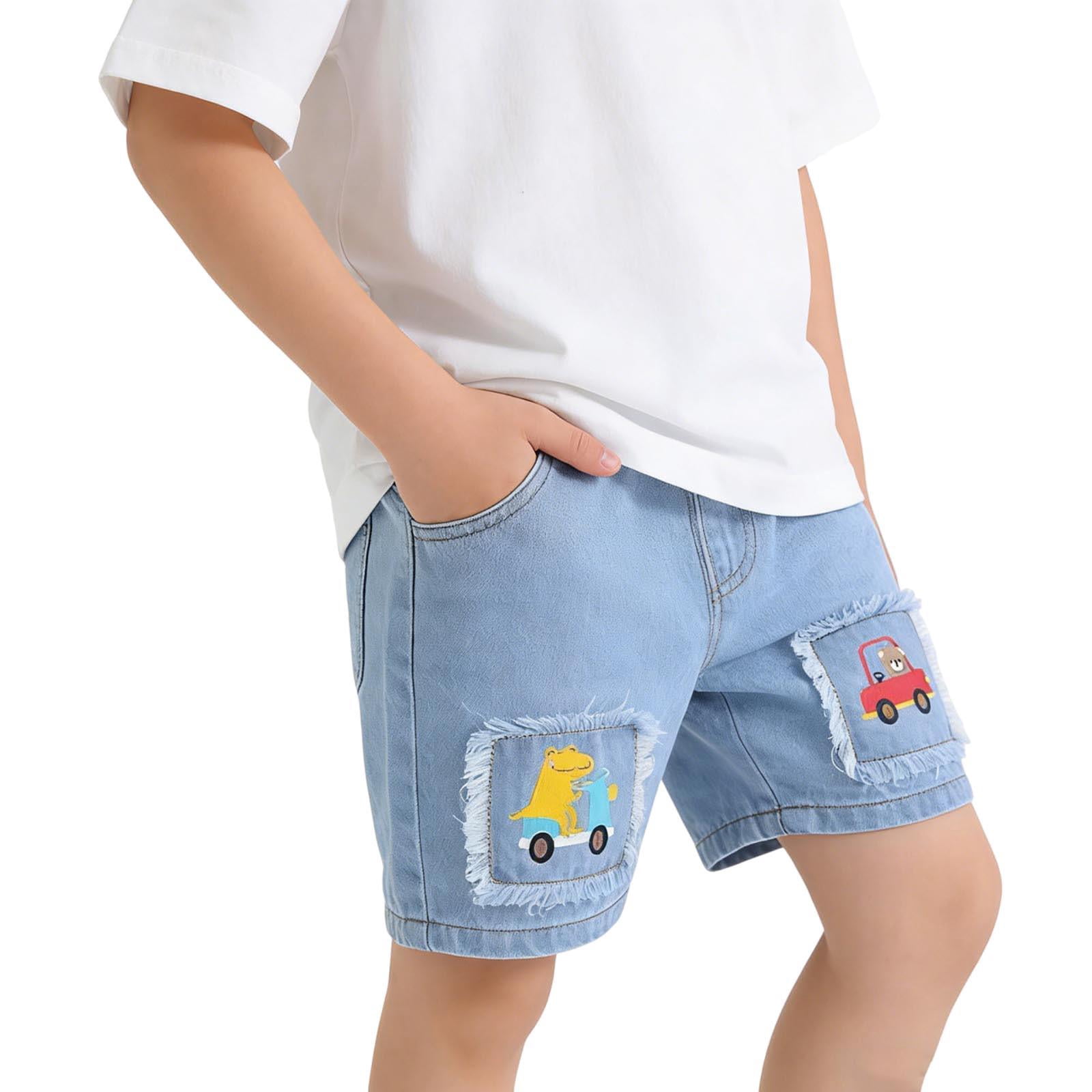 ATOGUTA Boy Jean Shorts Size 1T-10 Kids Athletic Basketball Shorts ...
