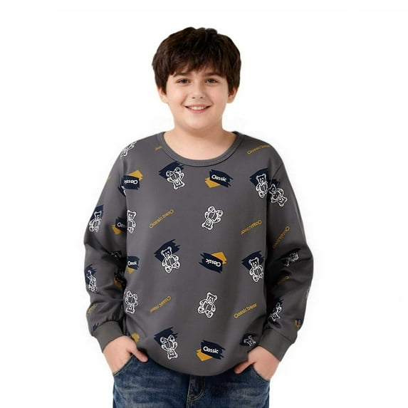 ATOGUTA Boy's Shirts Long Sleeve Pullover Tops Fall Winter Outfits ...