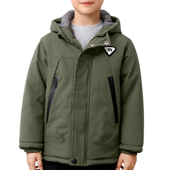 ATOGUTA Boy's Winter Coats Lightweight Fleece Jacket Warm Hooded Coat ...