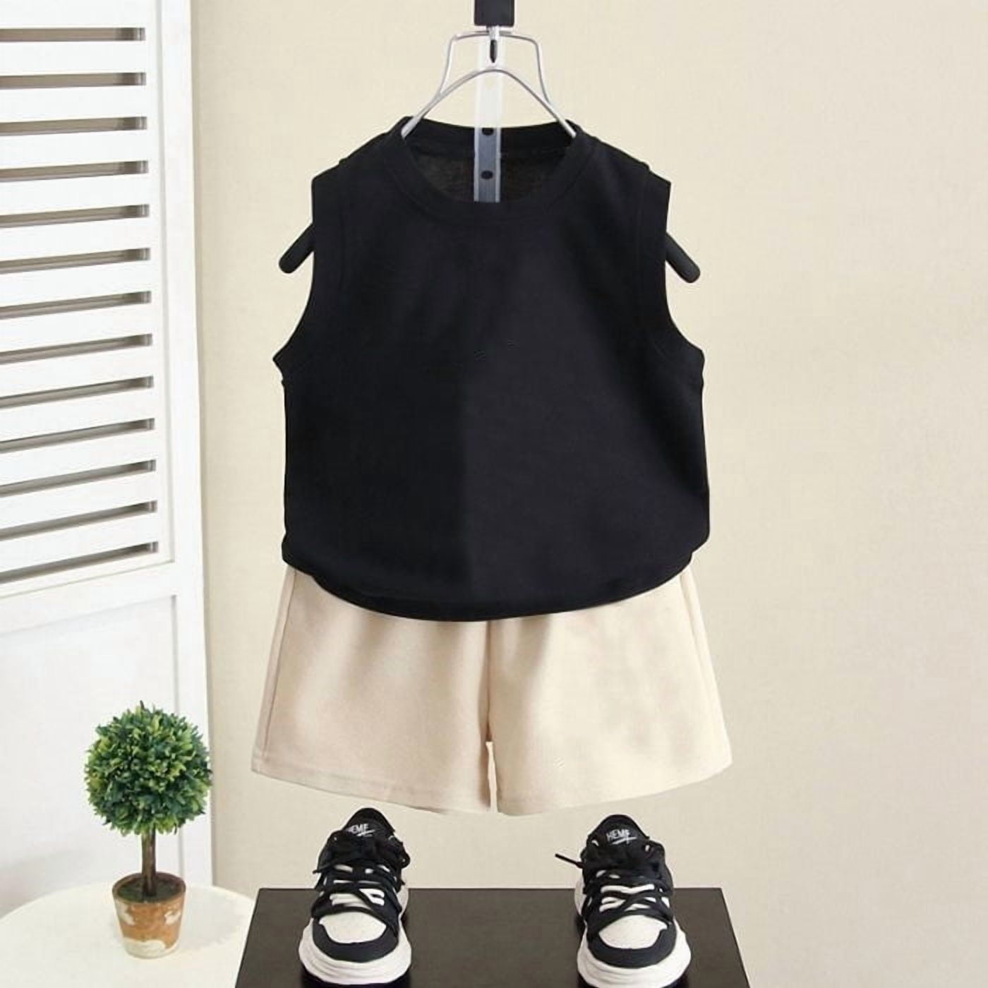 ATOGUTA Boys 2 Piece Outfits Athletic Shorts Set 2 Piece Sleeveless T ...