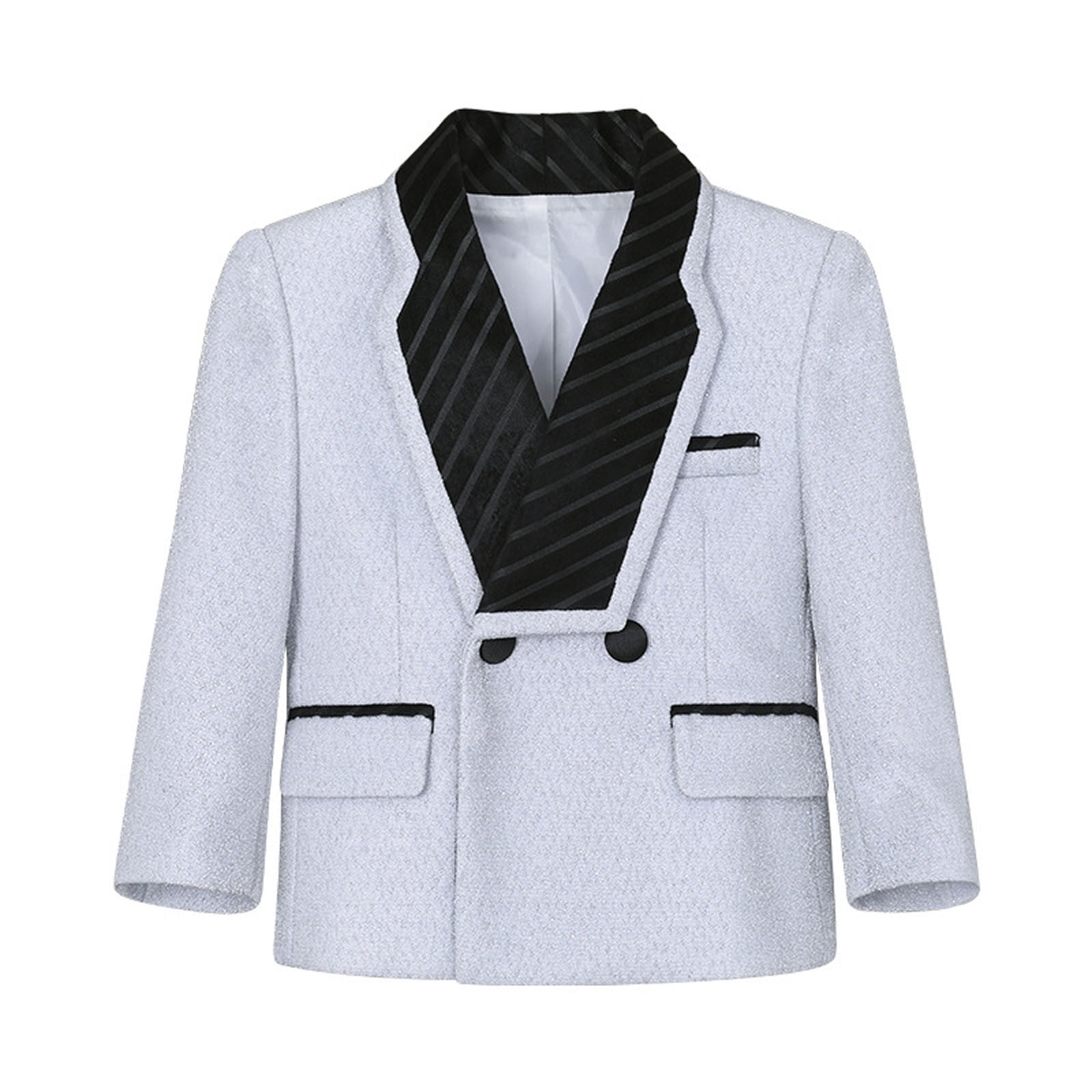 ATOGUTA Boys Blazers Long Sleeve Open Front Formal Coat Notched Lapel ...