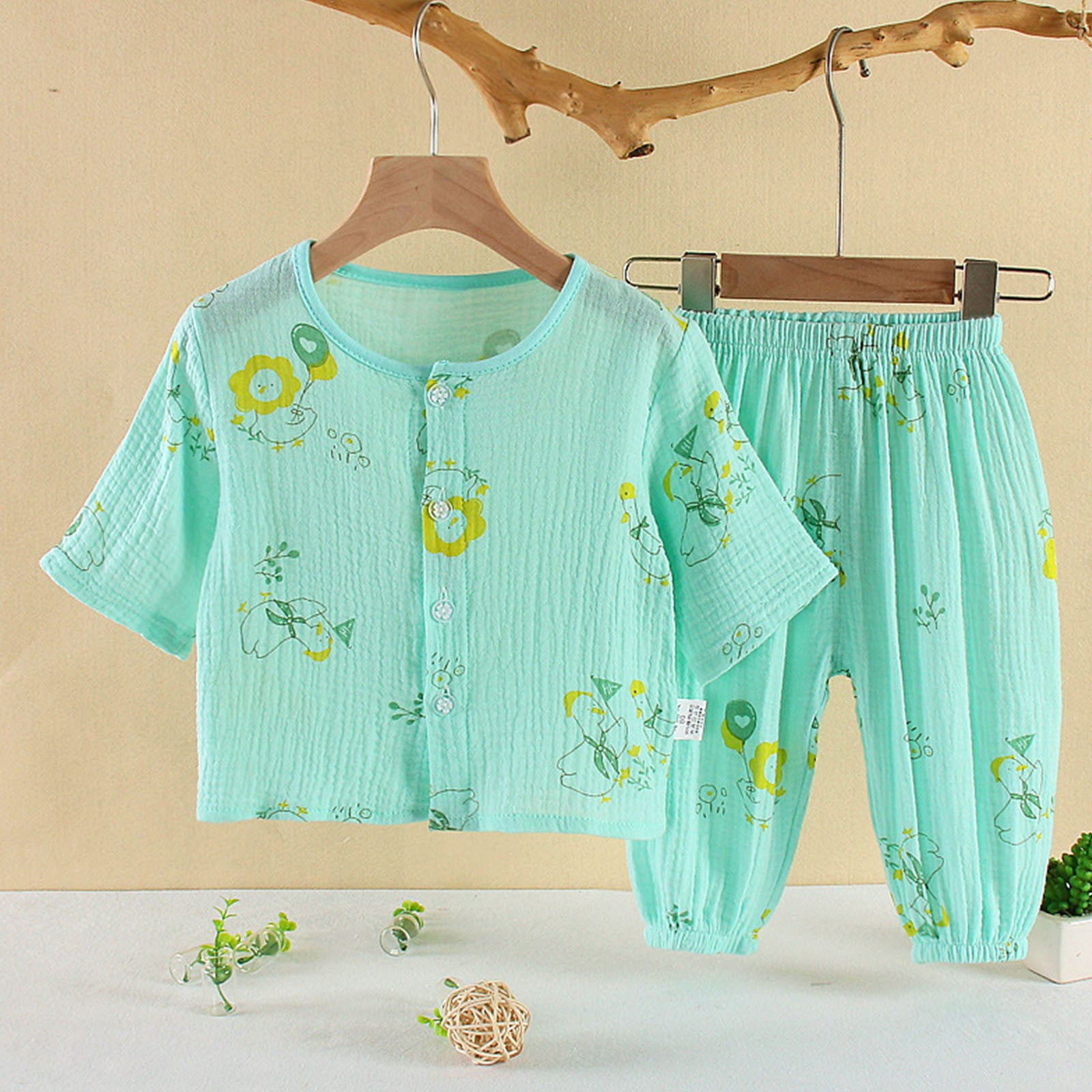 ATOGUTA Boys Breathable Pajamas 3/4 Sleeves 2-Piece PJs Set Kid Comfy ...