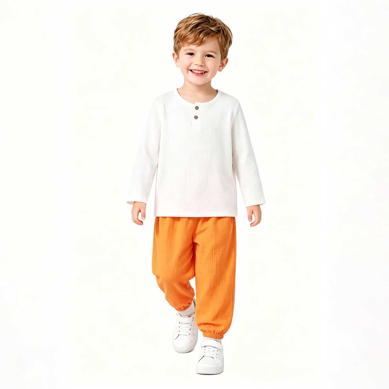 ATOGUTA Boys Clothes Long Sleeve Tops and Pants Set Soft Clothing Sets ...