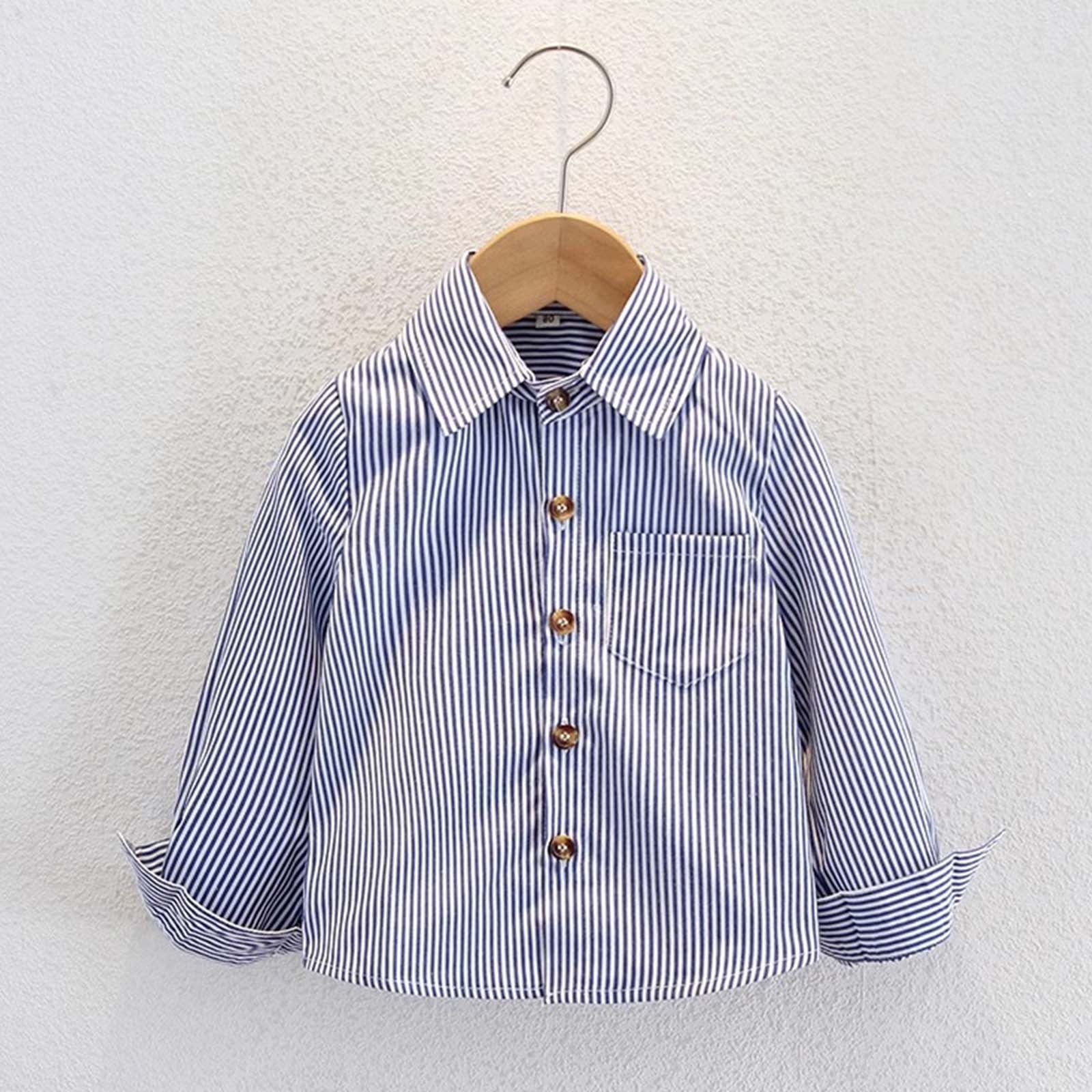 ATOGUTA Boys Collared Shirts Collared Uniform Boys Dress Shirt Button ...