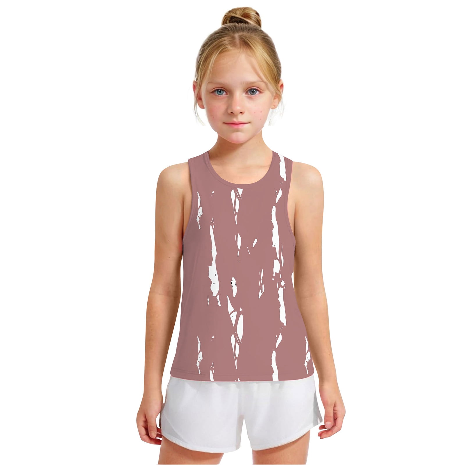 ATOGUTA Boys Girl's Sleeveless Tank Tops Pink Crew Neck Undershirt ...