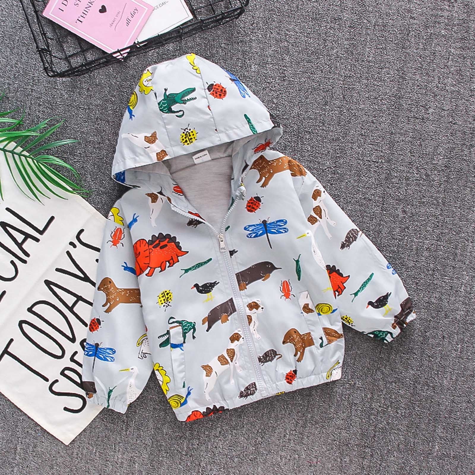 ATOGUTA Boys Girls Jackets Windbreaker Jacket Fashion Hoodies Outwear ...