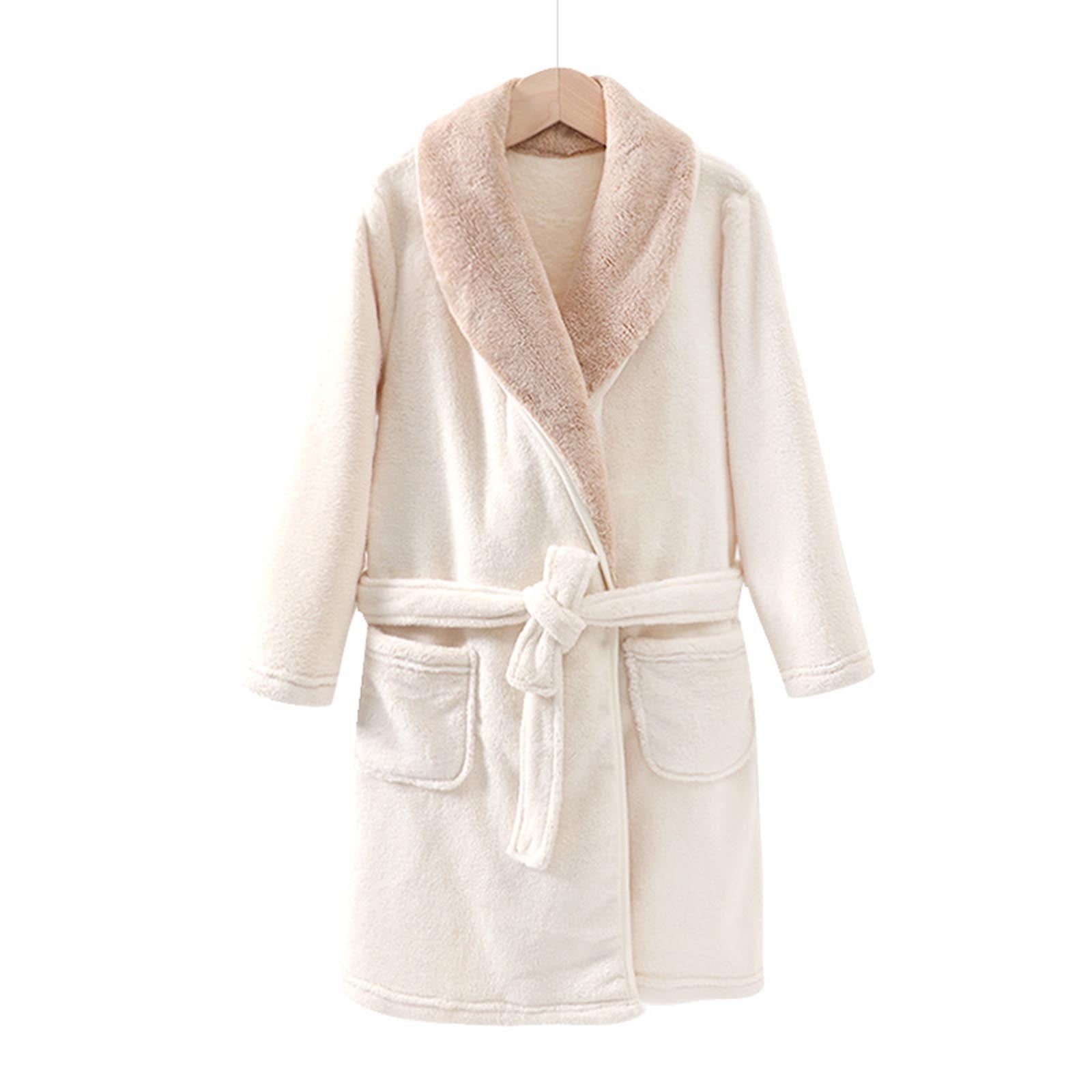 ATOGUTA Boys Girls Robes Shawl Collar Robe Fleece Robes Soft Flannel ...