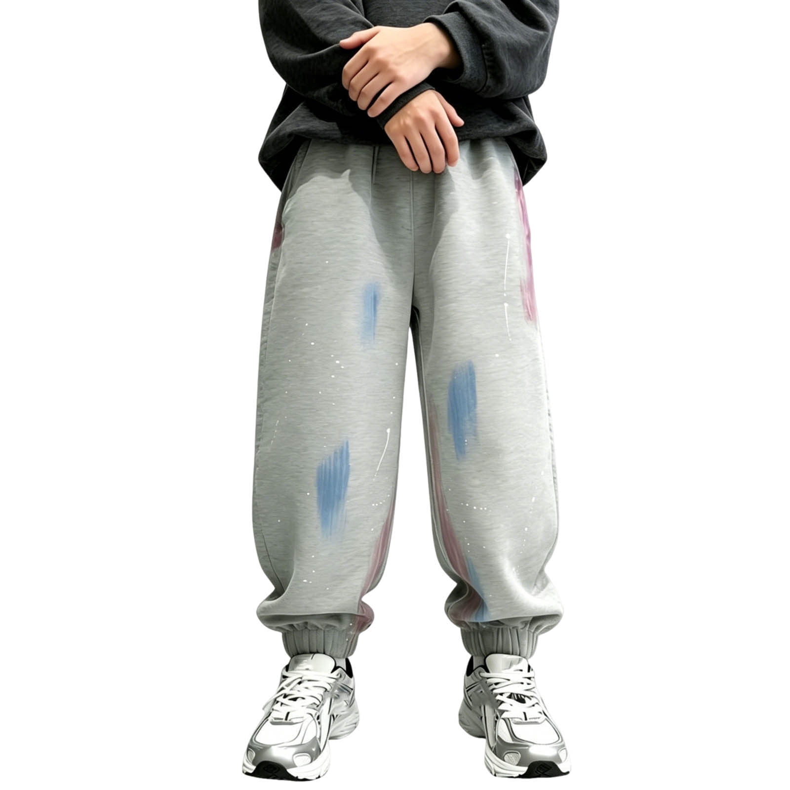 ATOGUTA Boys Jogger Pants Casual Elastic Waist Track Pants School ...