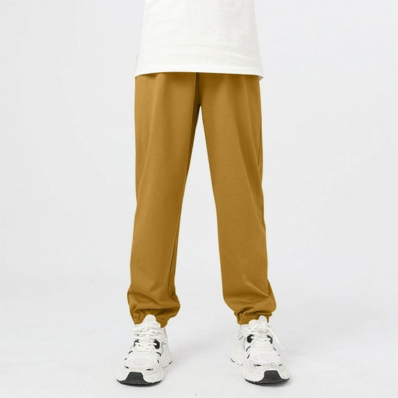 ATOGUTA Boys Pants School Elastic Waist Casual Jogging Trousers Bottom ...