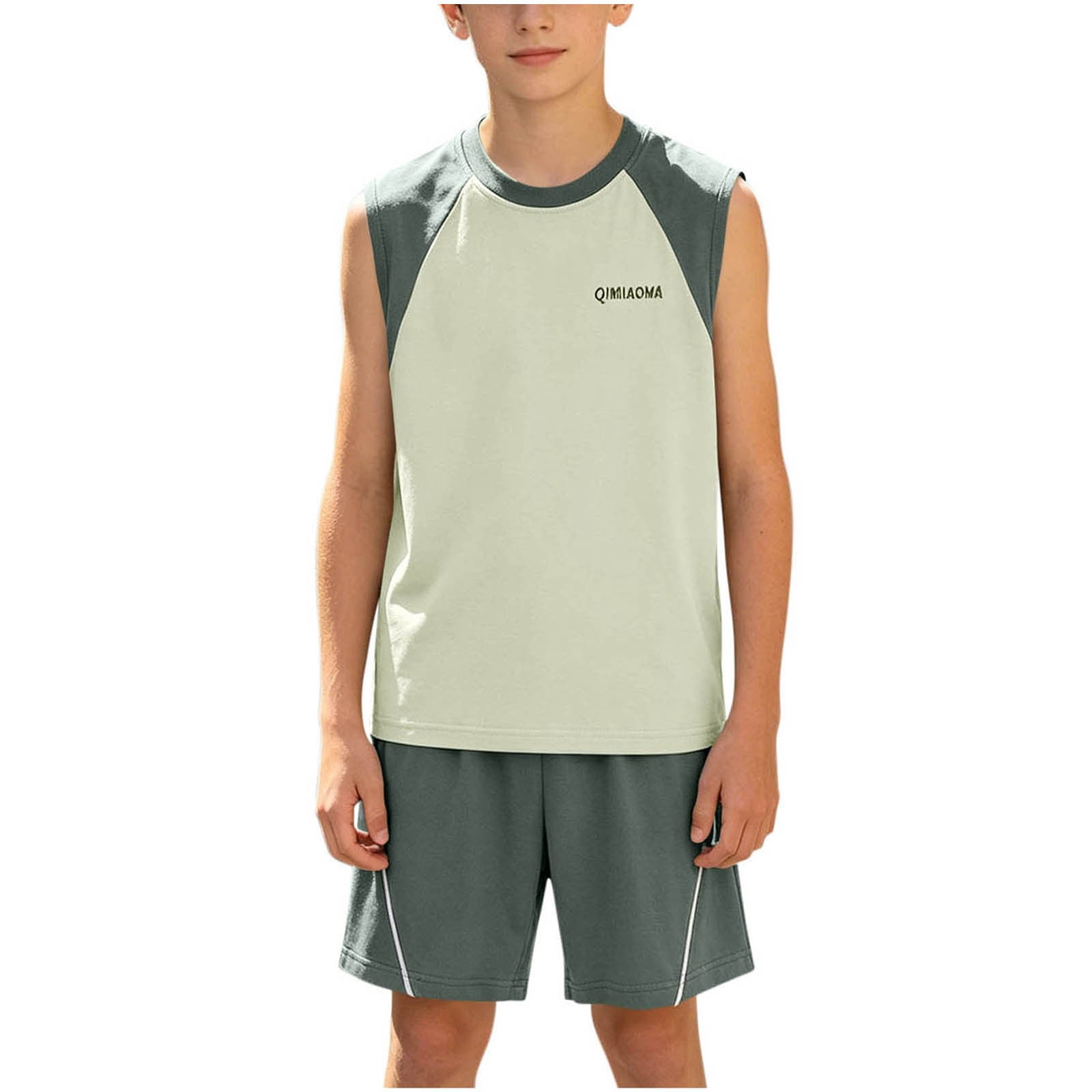ATOGUTA Boys Summer Outfits Sleeveless Tank Tops and Workout Shorts Set ...