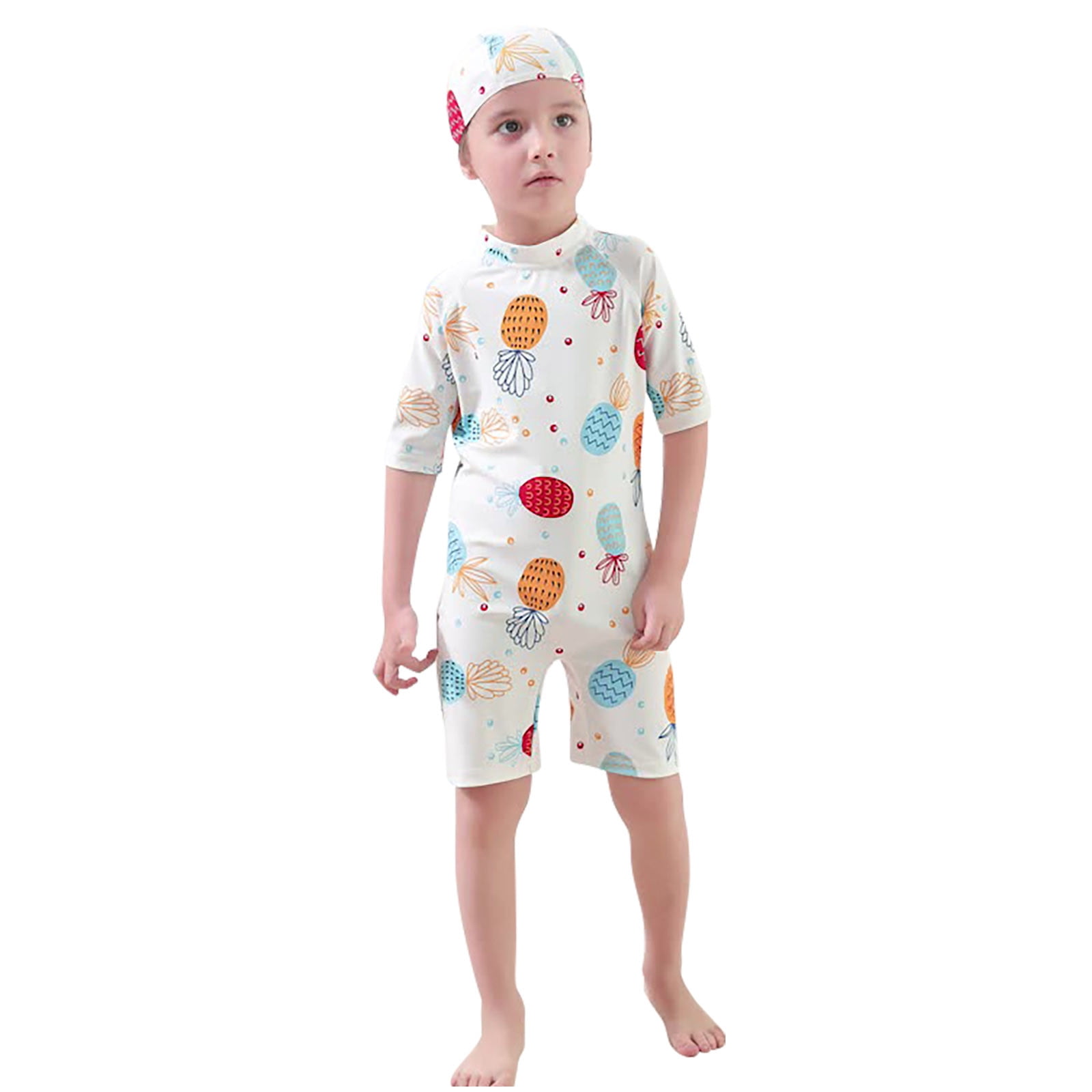 ATOGUTA Boys Swimsuit Rash Guards Short Sleeve Rash Guard One Piece ...