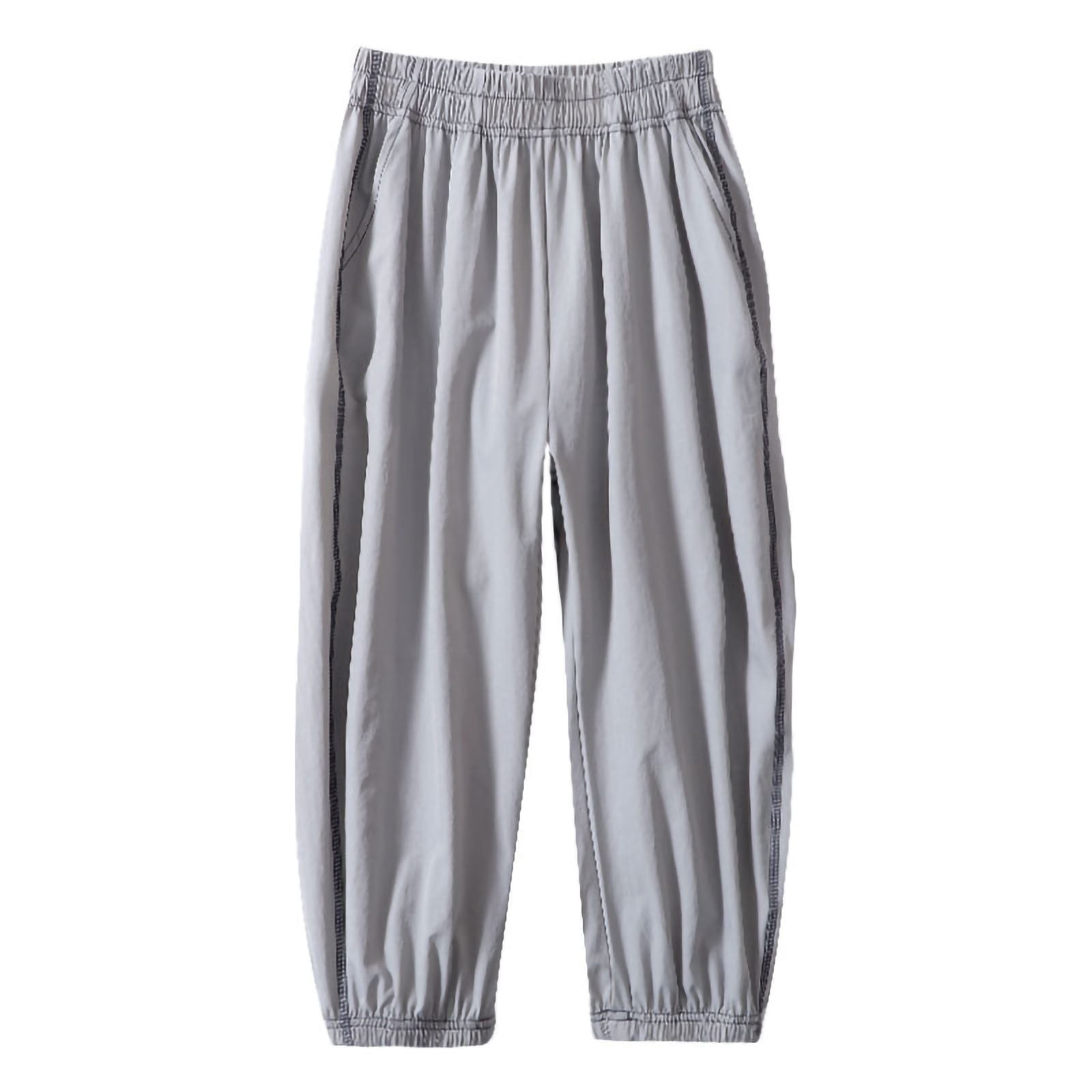 ATOGUTA Boys Wide Leg Pants Loose Sweatpants Elastic Waist Casual ...