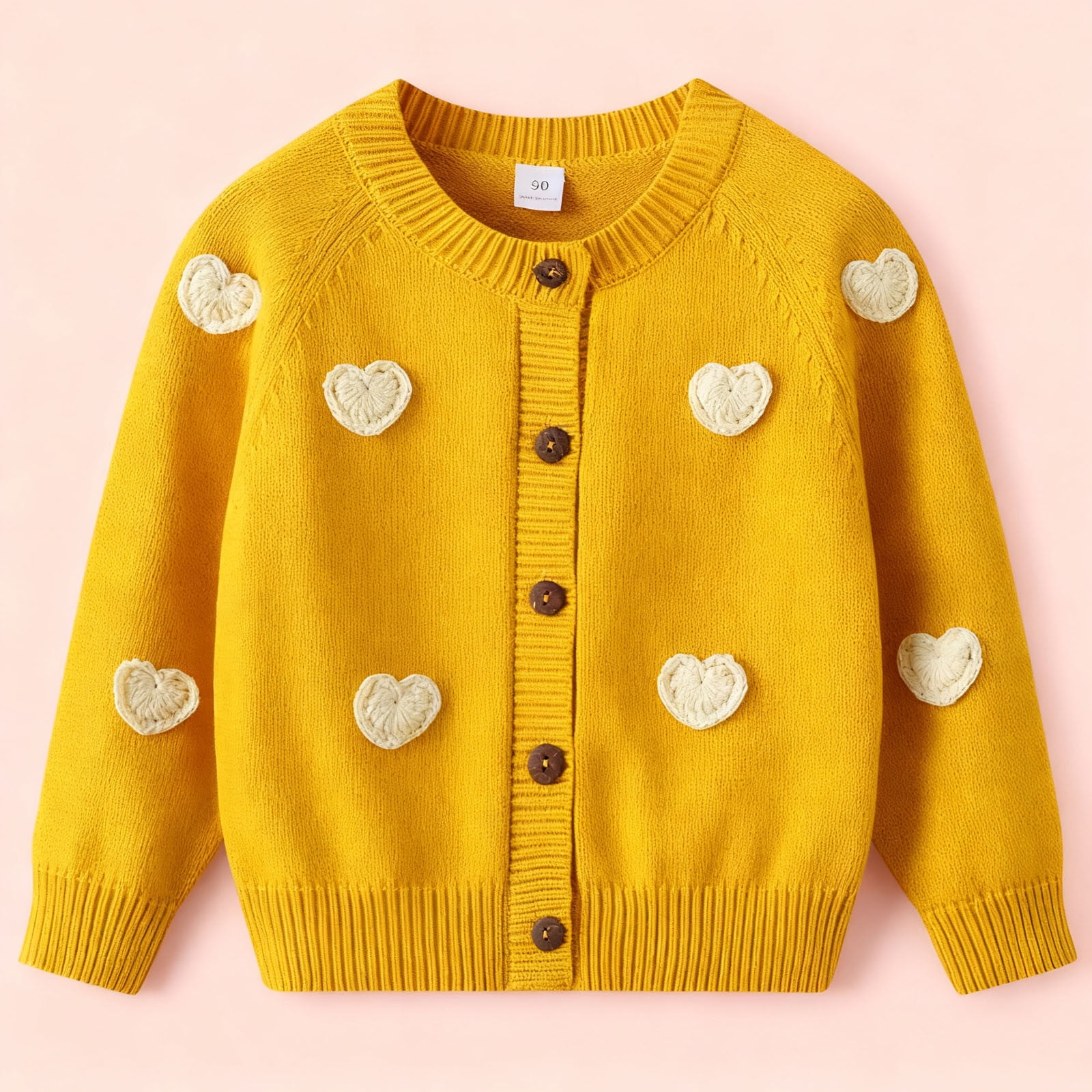 ATOGUTA Cardigan Sweater for Girls Long Sleeve Cute Heart Pattern ...