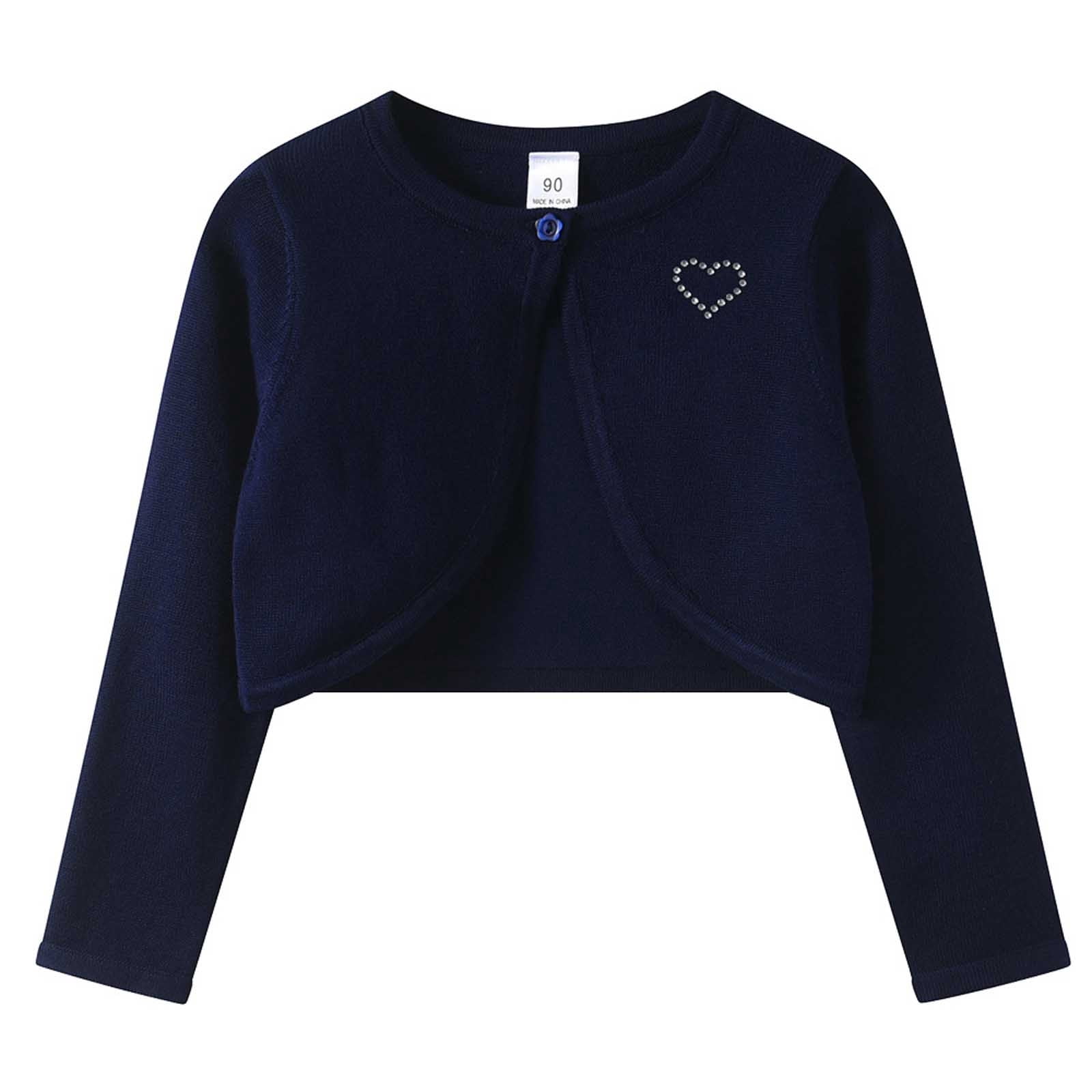 ATOGUTA Cardigan for Girls Long Sleeve Knitted Bolero Cardigan Kids ...