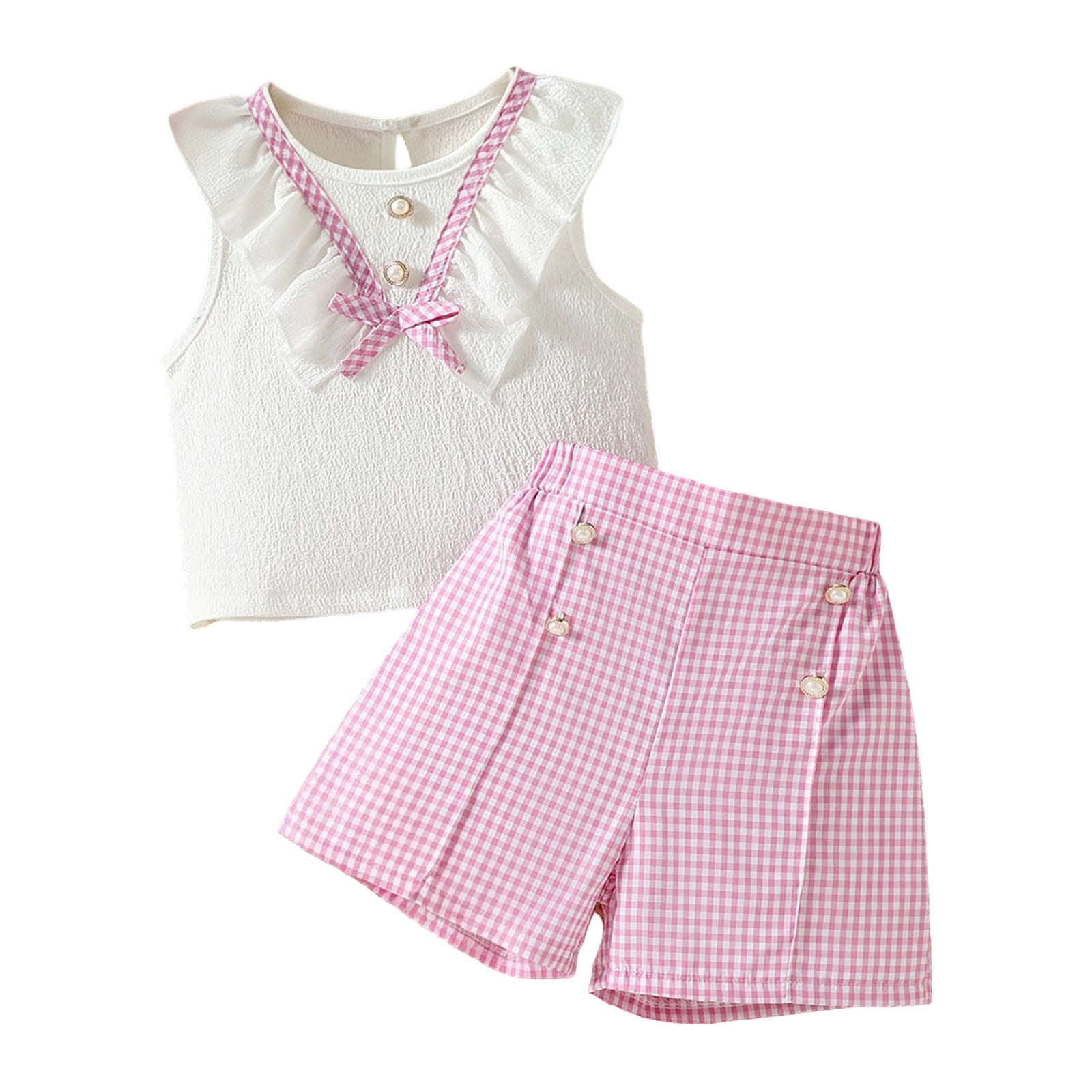 ATOGUTA Casual Outfits for Wome Sleeveless Tank Tops and Plaid Shorts ...