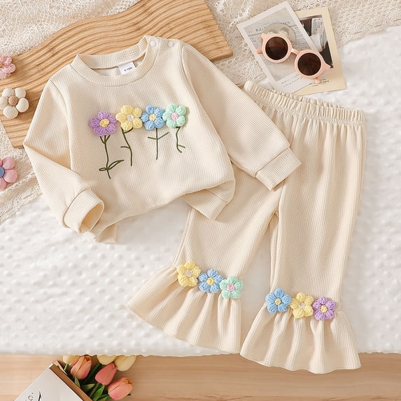 ATOGUTA Clothes Girls Long Sleeve Sweatshirt and Flared Pants Clothing ...