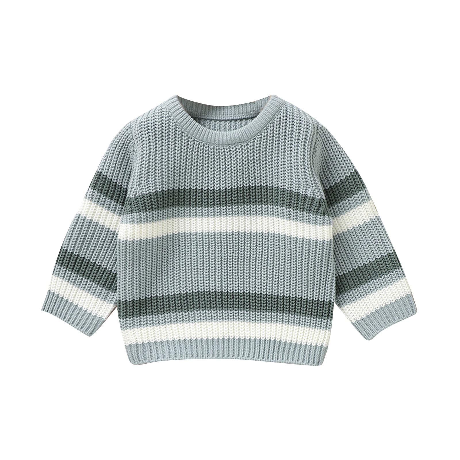 ATOGUTA Cropped Sweaters for Girls Size 6M-3T Long Sleeve Crew Neck ...